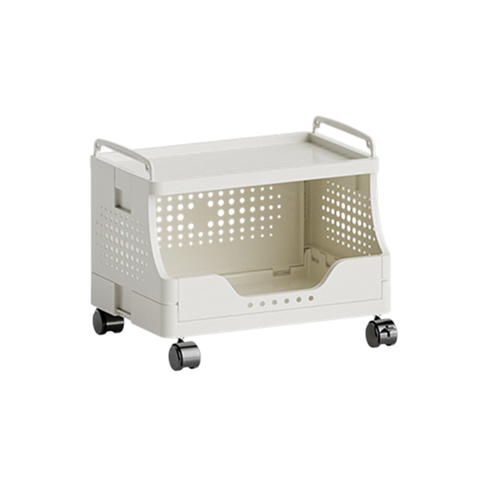 Hxlamzoo Foldable Plastic Storage Rack with Wheels | Multi-Purpose ...