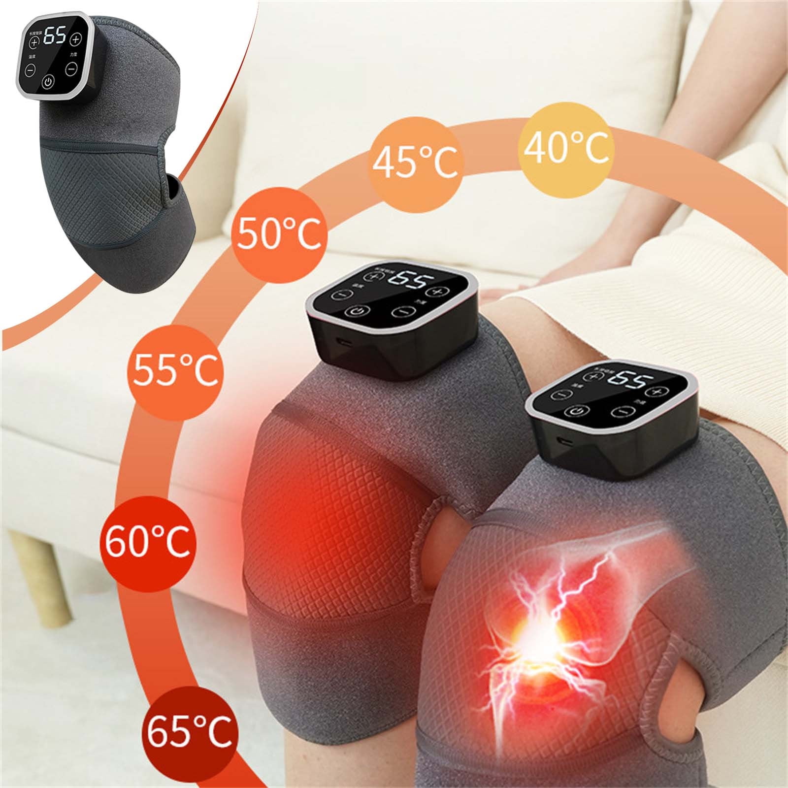 Hxlamzoo Heating Knee Massager, Knee Shoulder Elbow 3-in-1 Heating ...