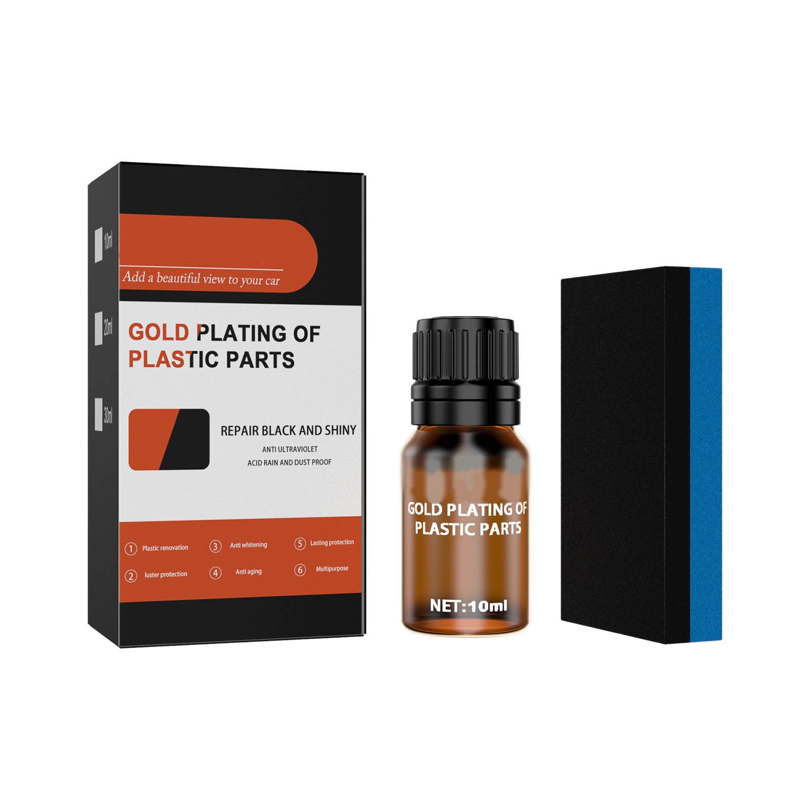 Hxlamzoo High-Performance Car Interior Plastic Crystal Coating Polish (10ml/20ml/30ml ...