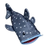 Hxlamzoo Large Capacity Cute Shark Canvas Pencil Case for Students ...