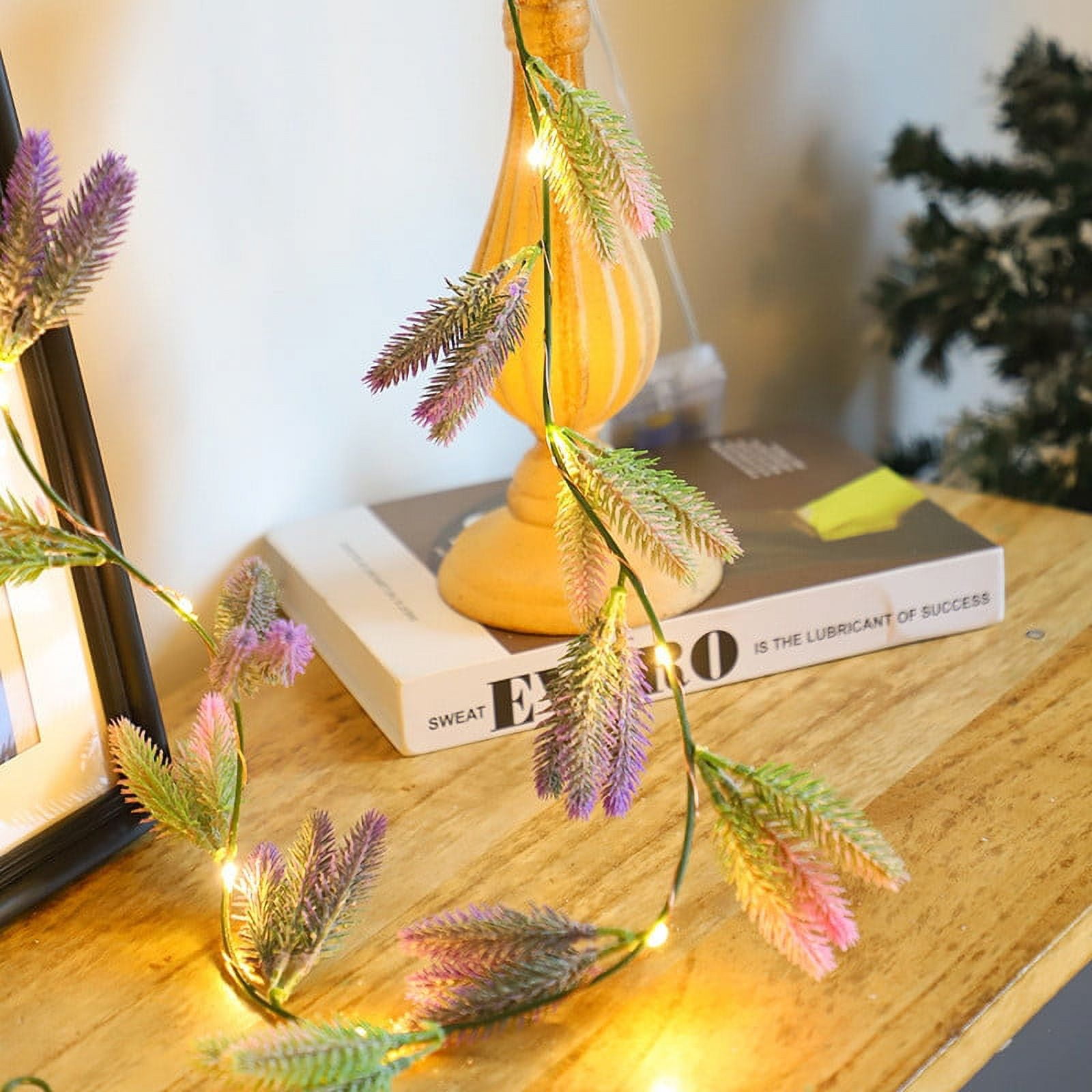 Hxlamzoo Lavender String Lights, 2M 20LEDs Battery Powered Indoor Fairy ...