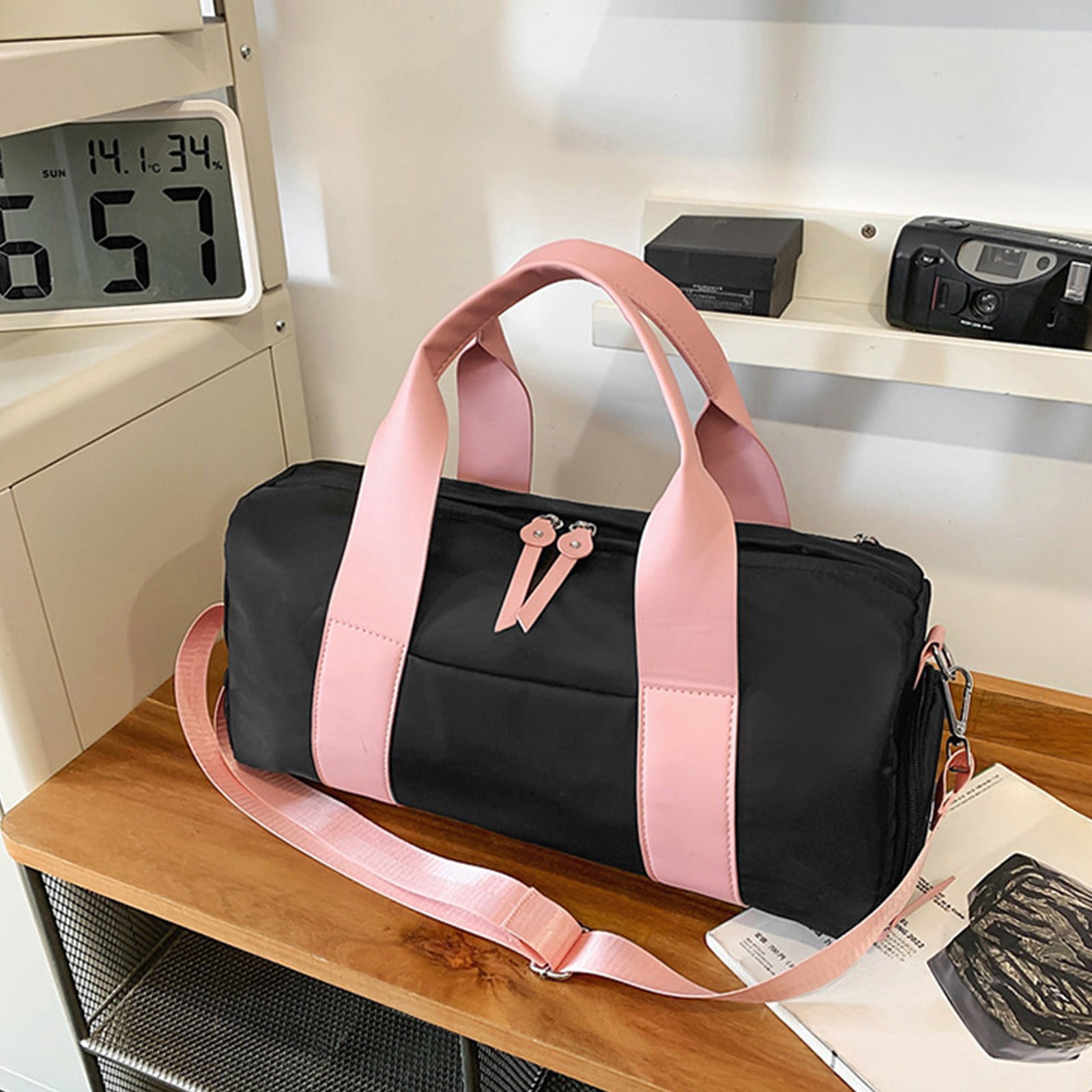 Hxlamzoo Multi Functional Fitness & Travel Bag - Water-Resistant Twill ...