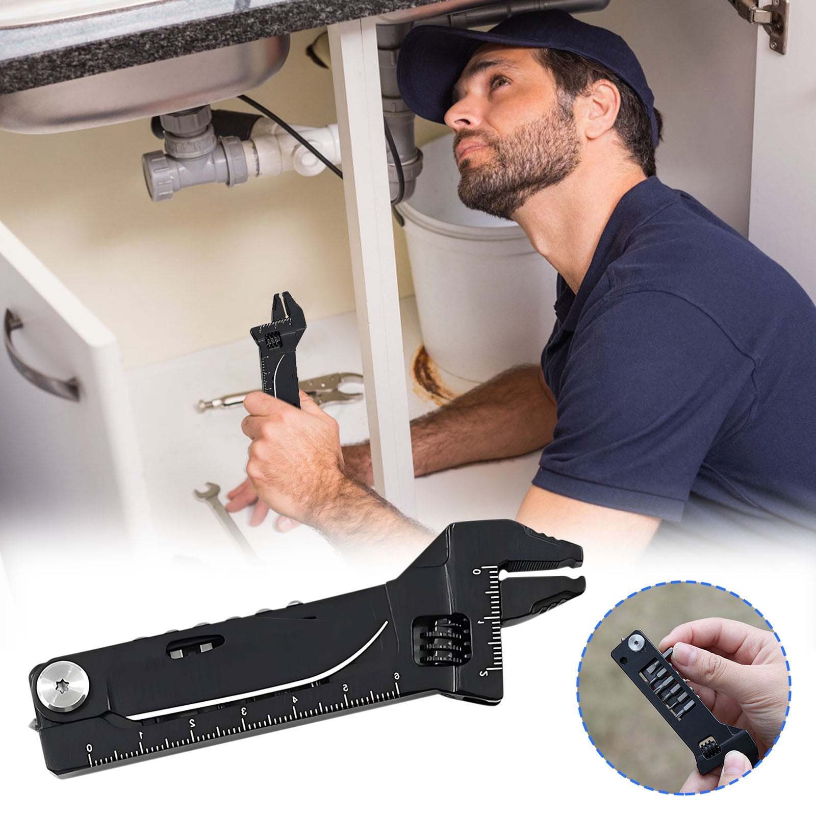 Hxlamzoo Multifunctional Wrench Folding Screw Combination Tool ...