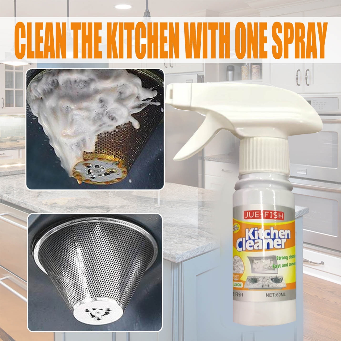 Hxlamzoo New All-purpose Kitchen Pots and Pan Cleaner 60ml, Kitchen ...
