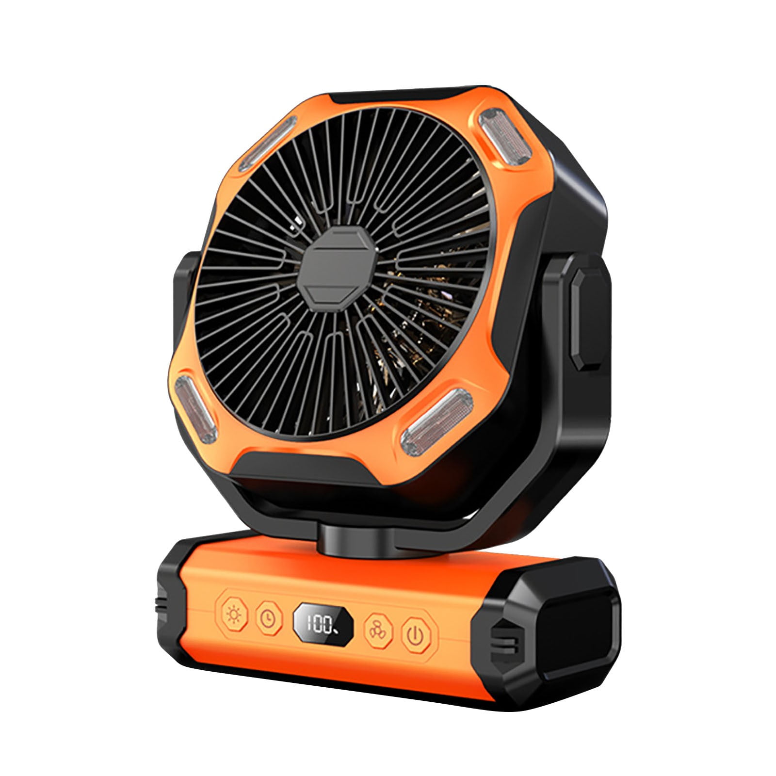 Hxlamzoo Outdoor Camping Electric Fan with USB Lighting & Fast Charging ...