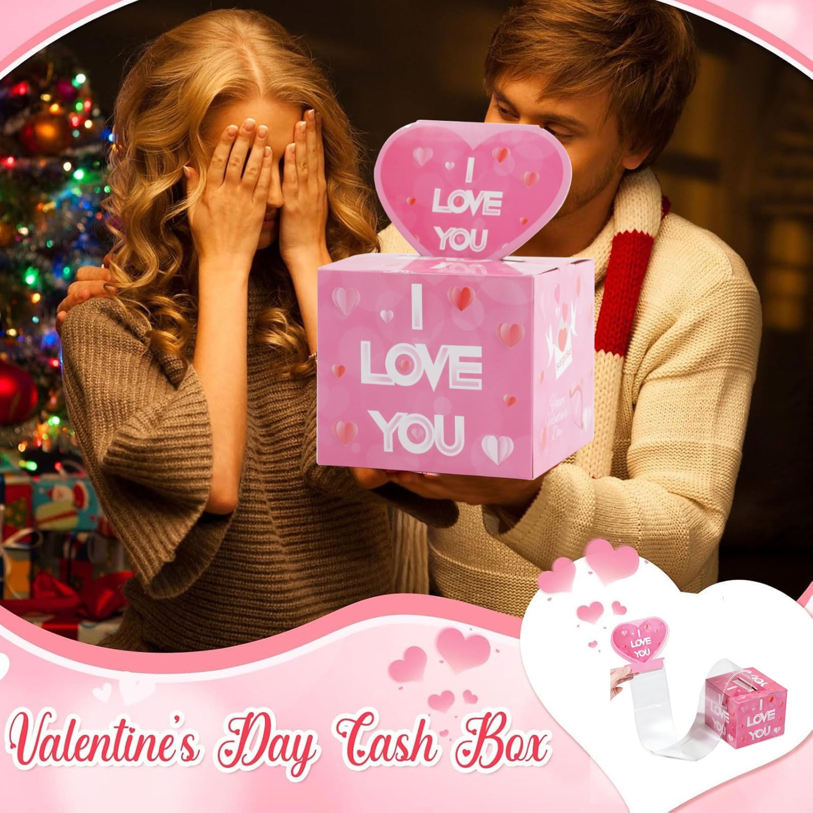 Hxlamzoo Personalized Surprise Money Box with Custom Name Stickers, DIY ...