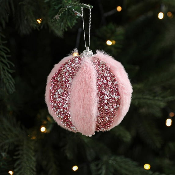 Hxlamzoo Pink Feather Christmas Ornaments, Gift Box Shape, Elegant ...
