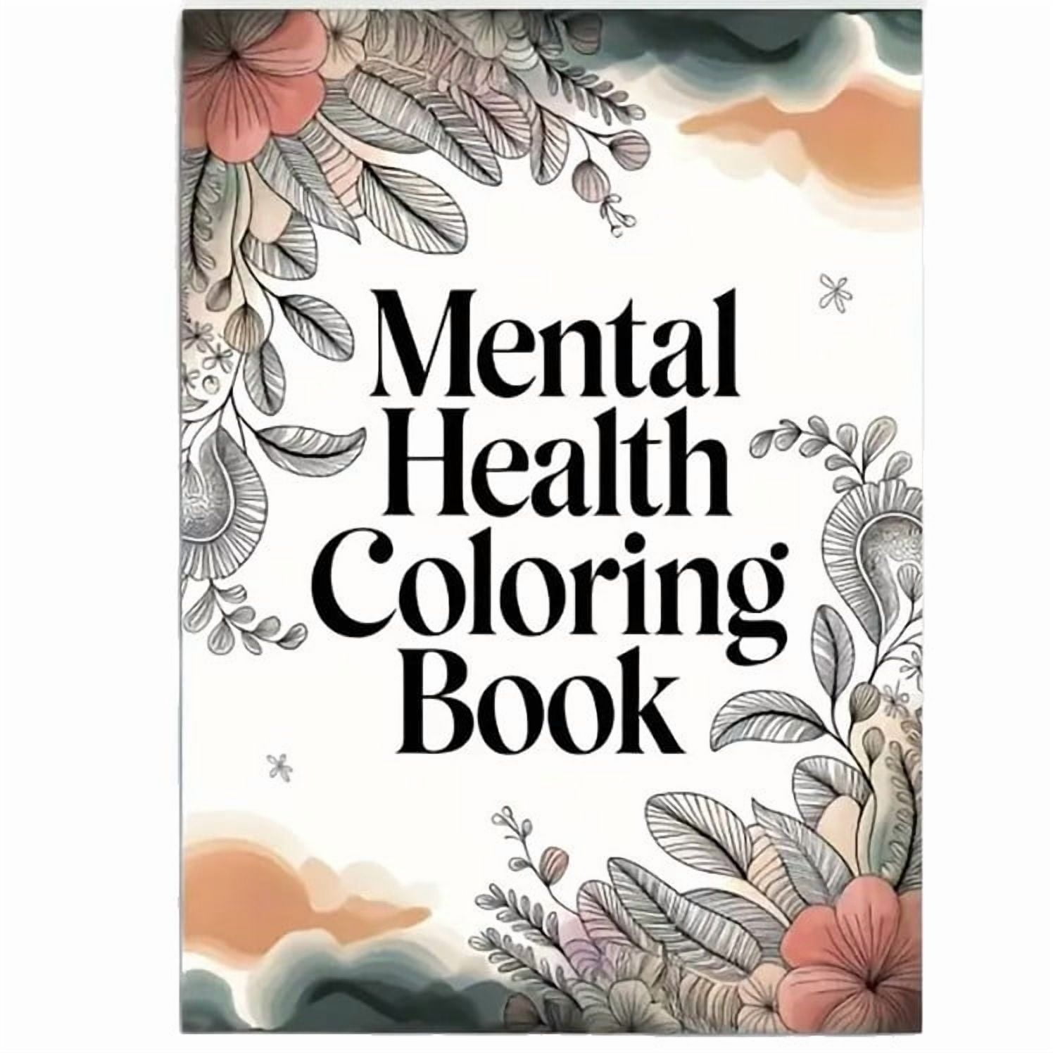Hxlamzoo Removable Label Mental Health Coloring Book with Inspirational ...