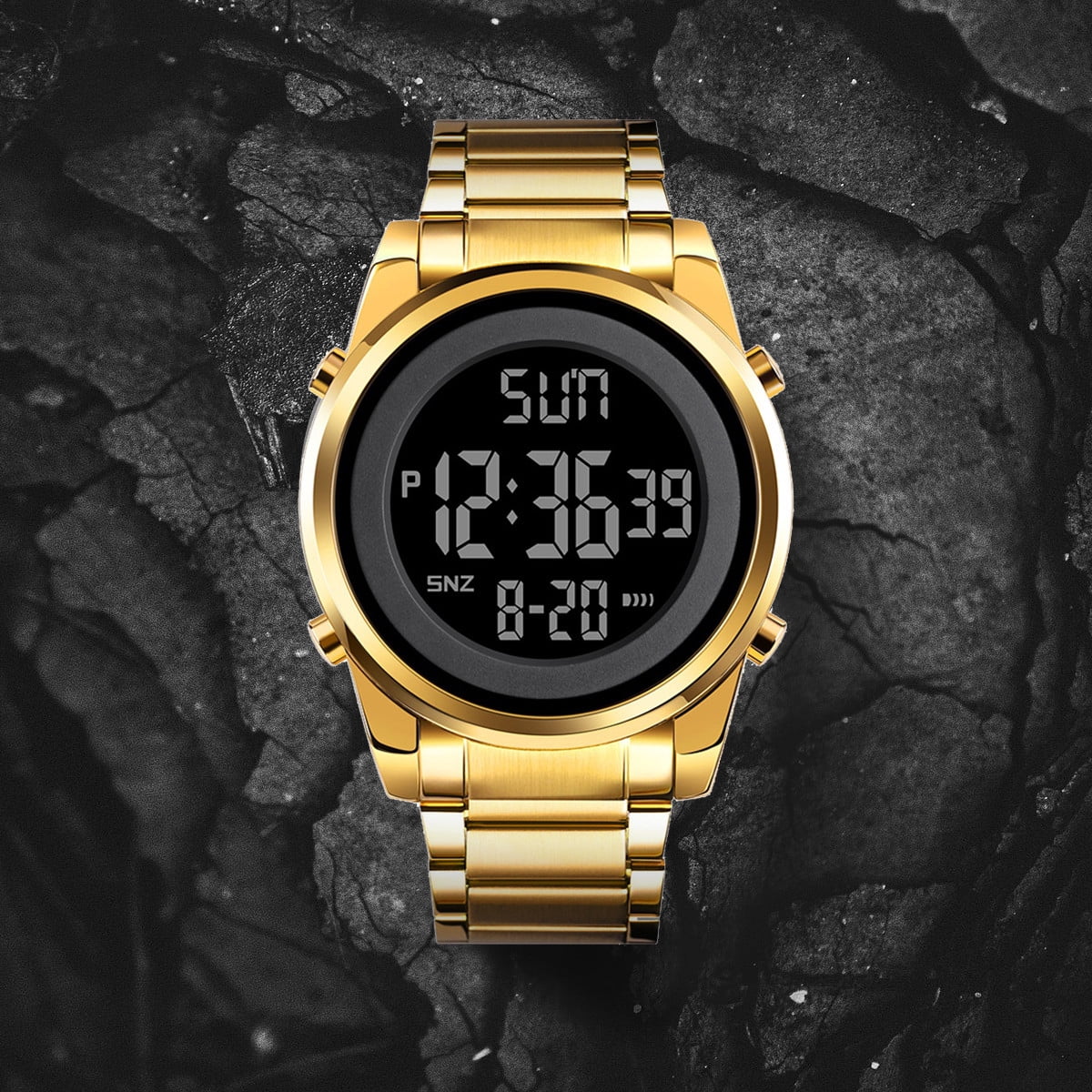 Hxlamzoo Rugged Men's Waterproof Digital Sports Watch with Luminous ...
