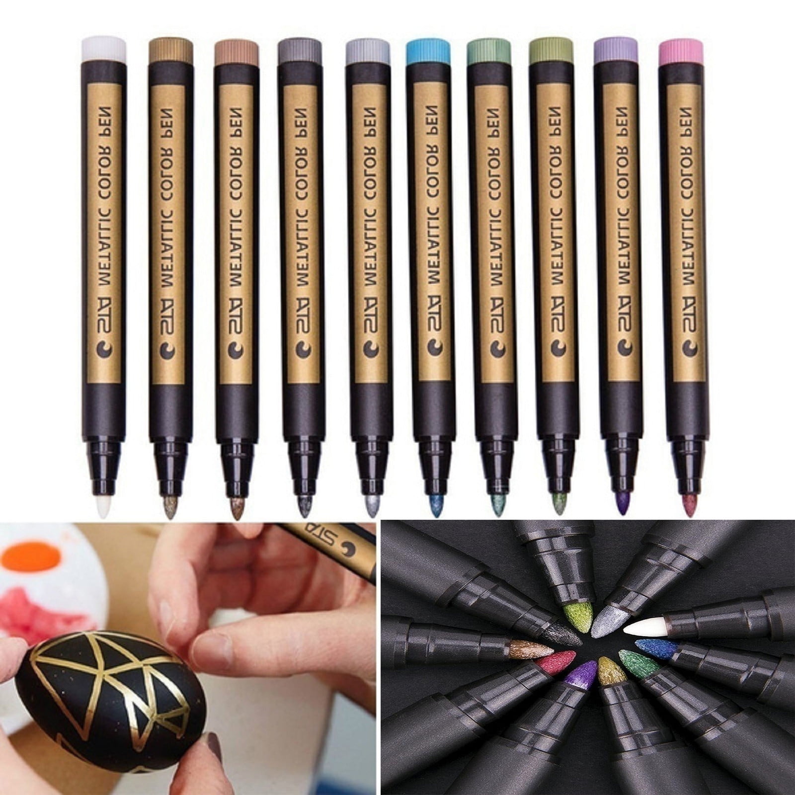 Hxlamzoo STA 8151 10 Colors Water-Based Art Markers Set for Adult ...