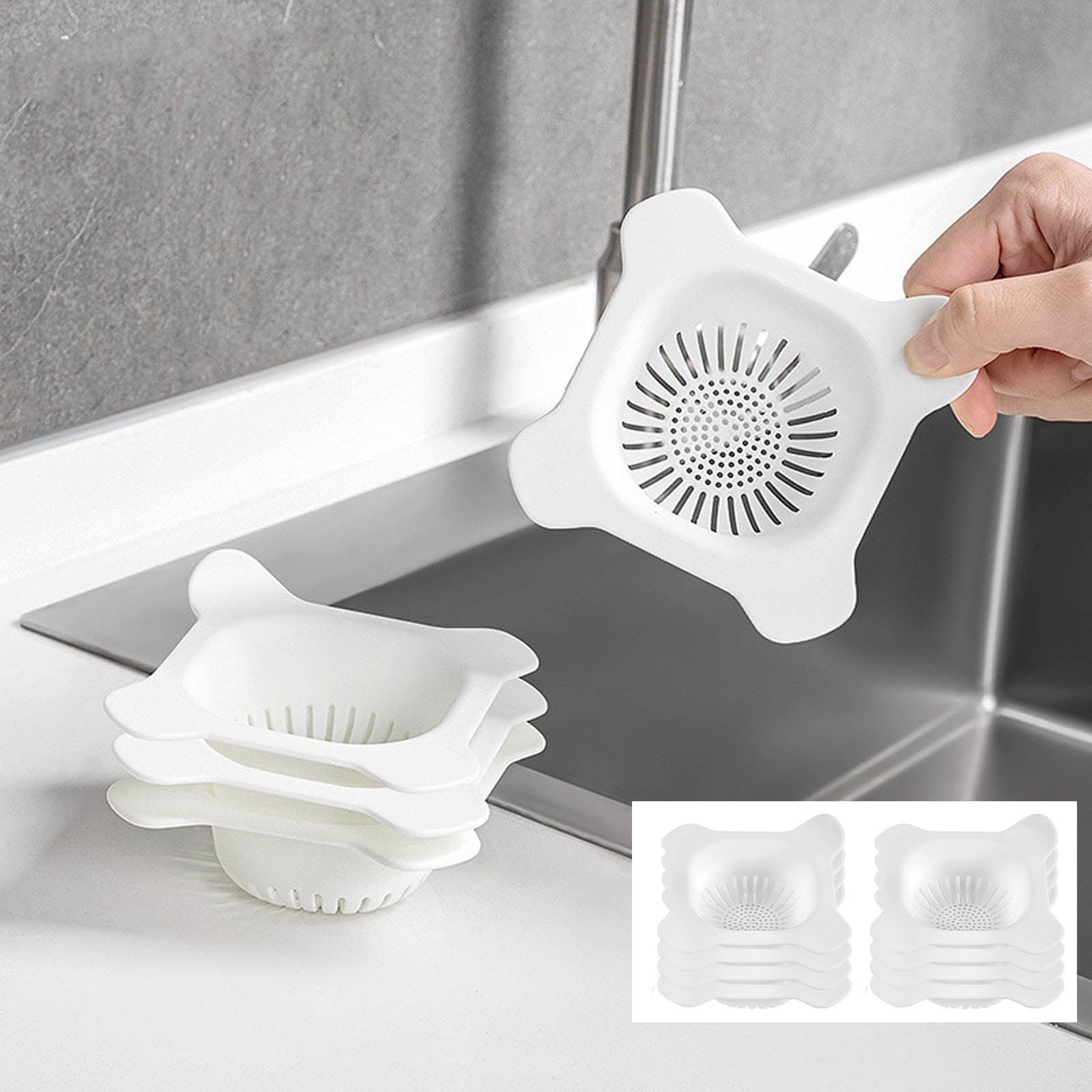 Hxlamzoo Set of 8 Kitchen Sink Strainer Baskets 鈥?Food Waste Separator ...