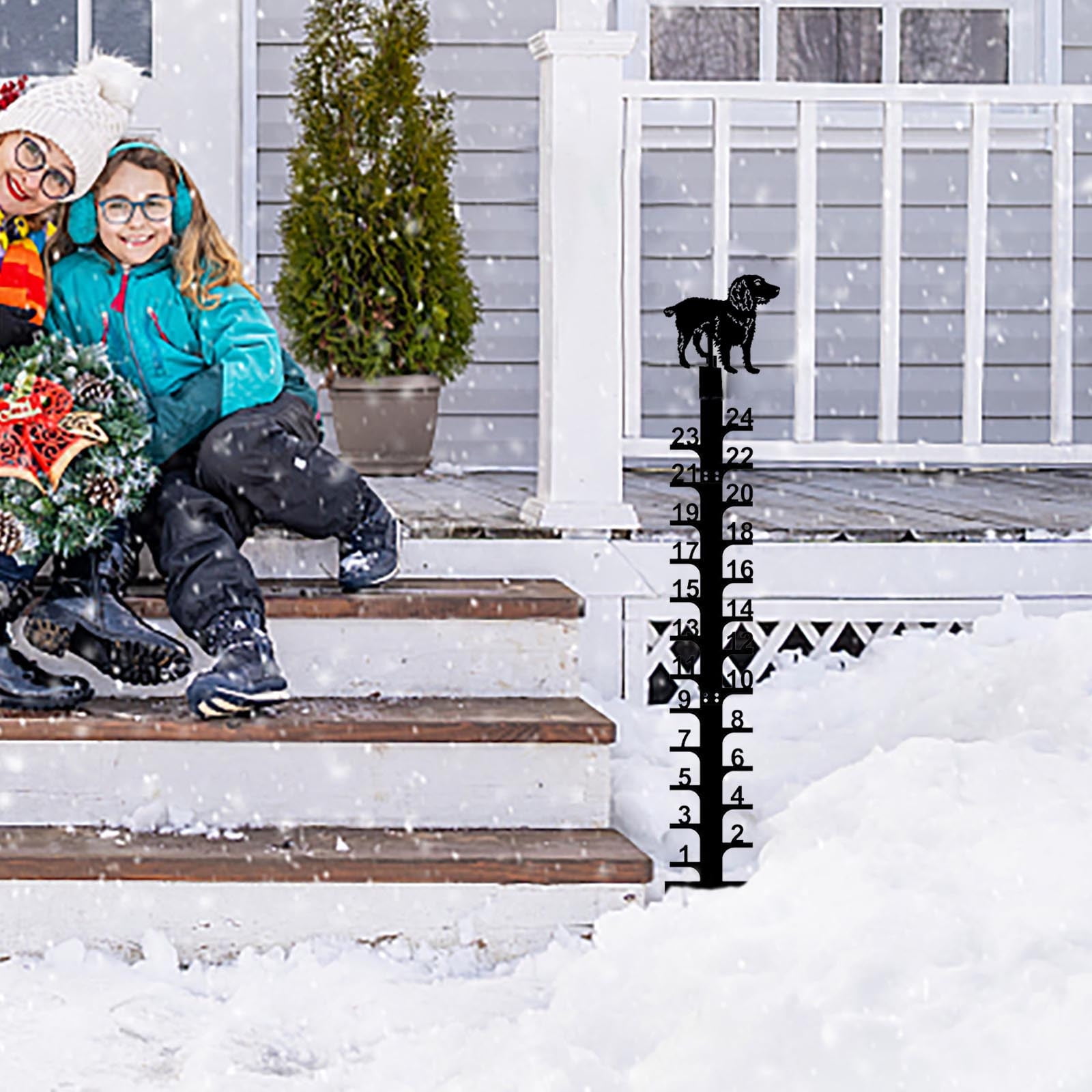 Hxlamzoo Snow Gauge Outdoor, 24 Inch Snowfall Measuring Gauge, Winter ...