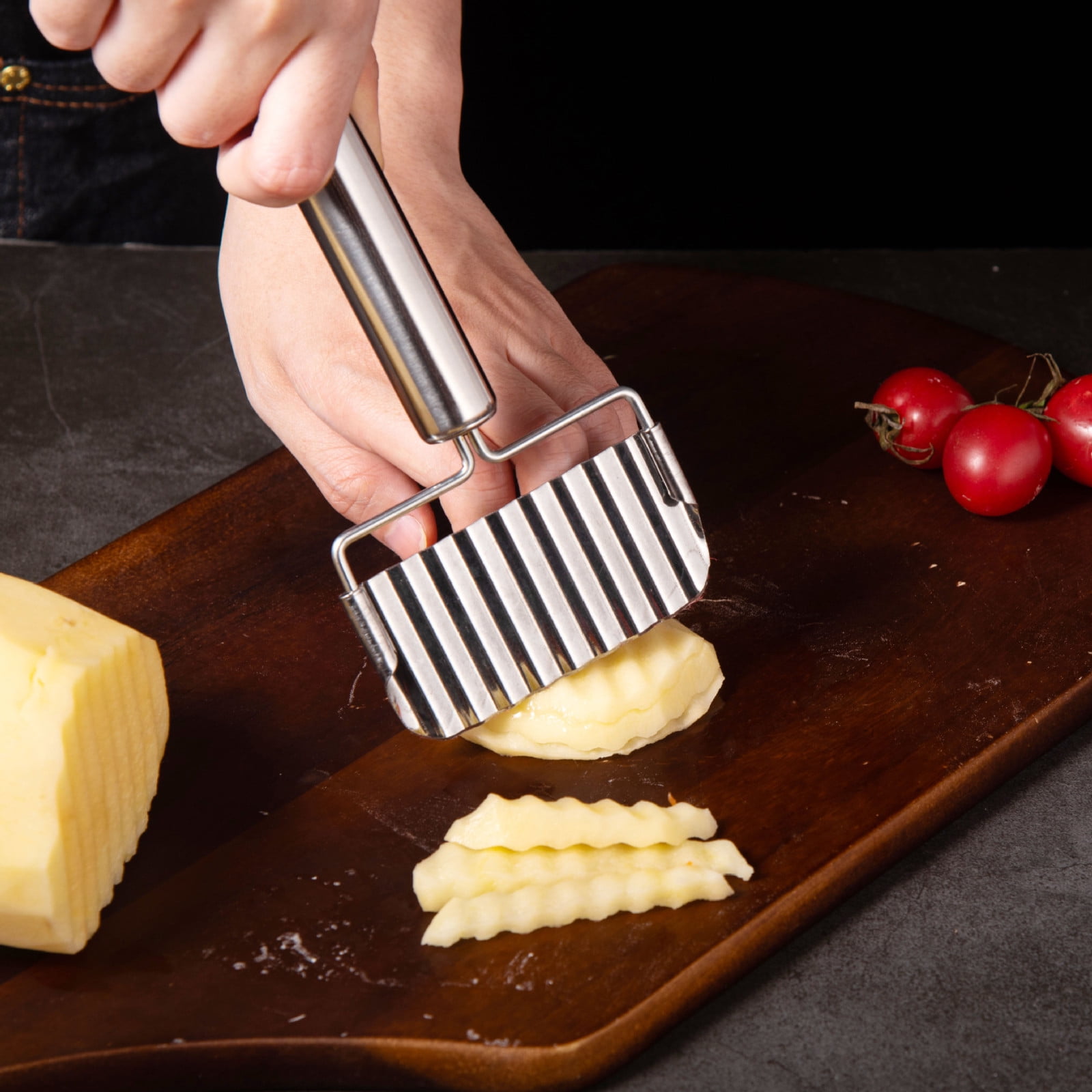 Hxlamzoo Stainless Steel Potato Wave Knife Multi-functional Vegetable ...