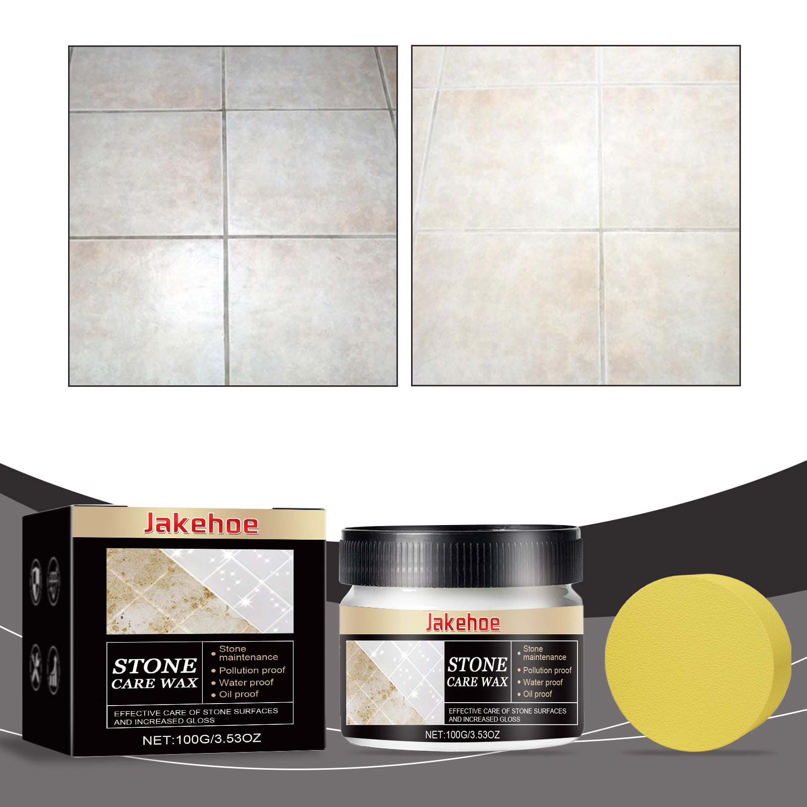 Hxlamzoo Stone Polishing Care Wax, Granite Cleaner and Polish, Marble ...