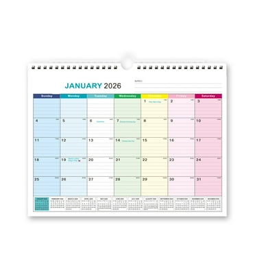 PPLoney Sturdy Large 18-Month Wall Calendar January 2026 - July 2027 ...