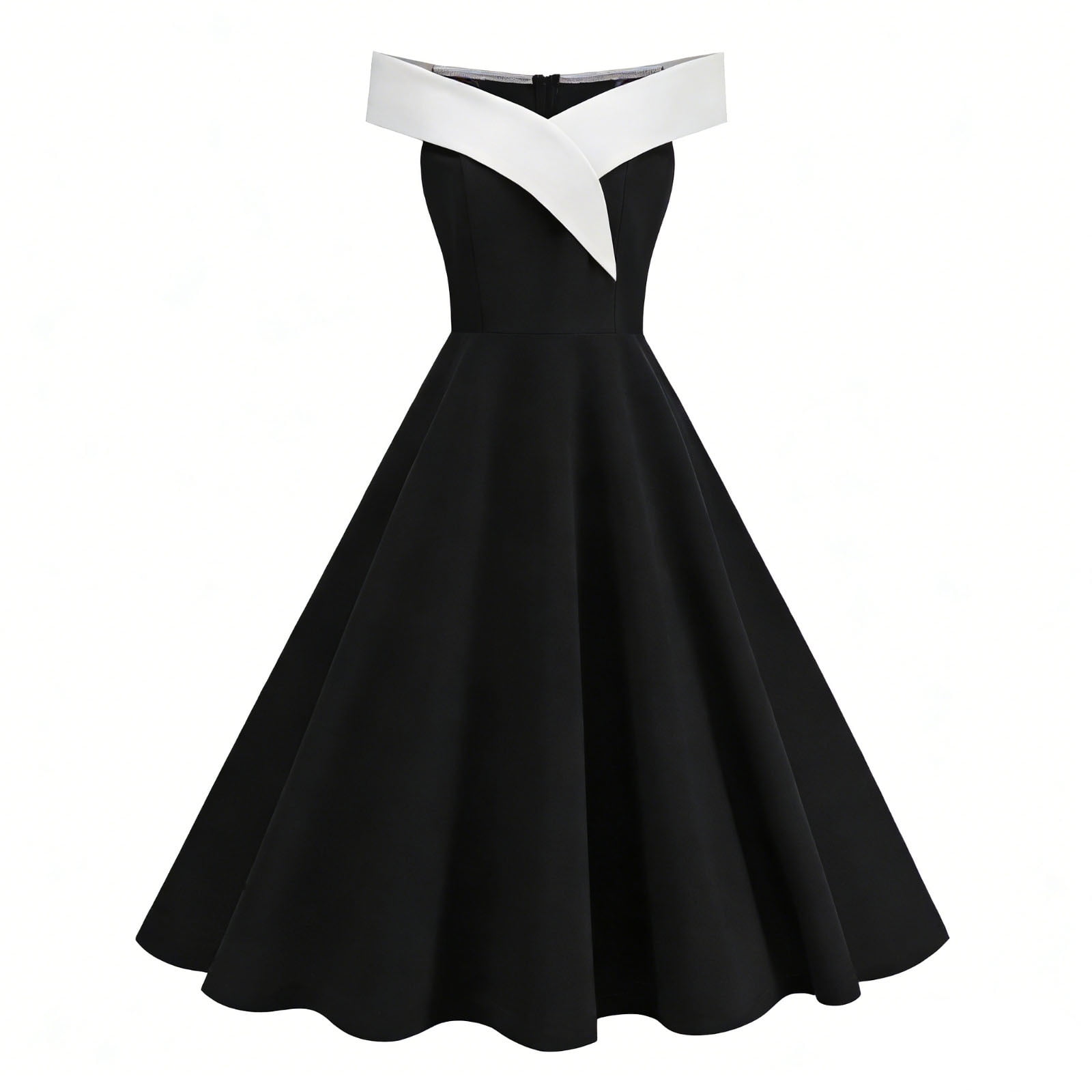 Hxlamzoo Women's Dress Vintage Audrey Hepburn Style Cocktail Dress for ...