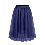 Hxlamzoo Women's Spring Summer Tulle Maxi Skirt - Tiered Voluminous ...