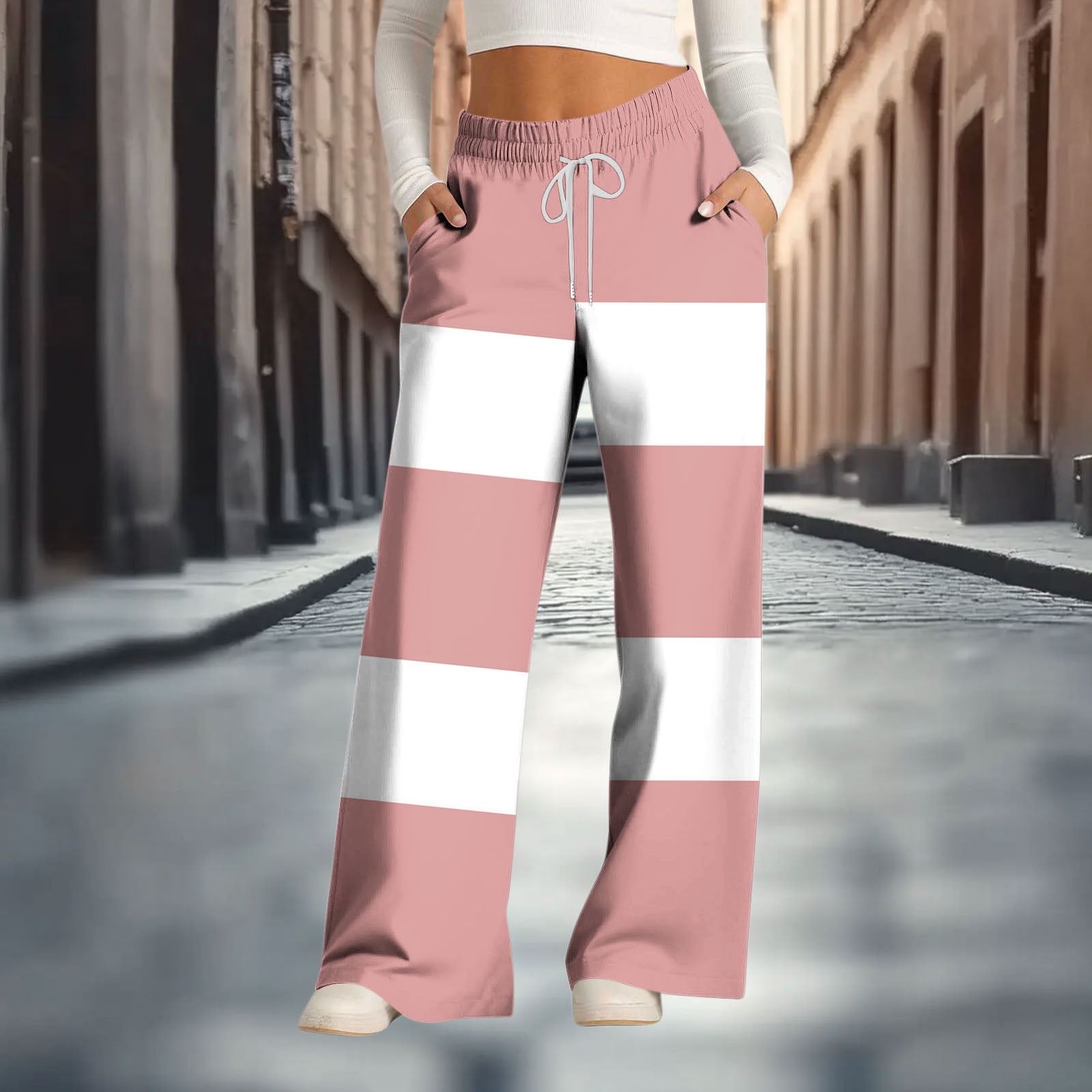 Hxlamzoo Womens Barrel Sweatpants Casual Loose Wide Leg Sweatpants ...