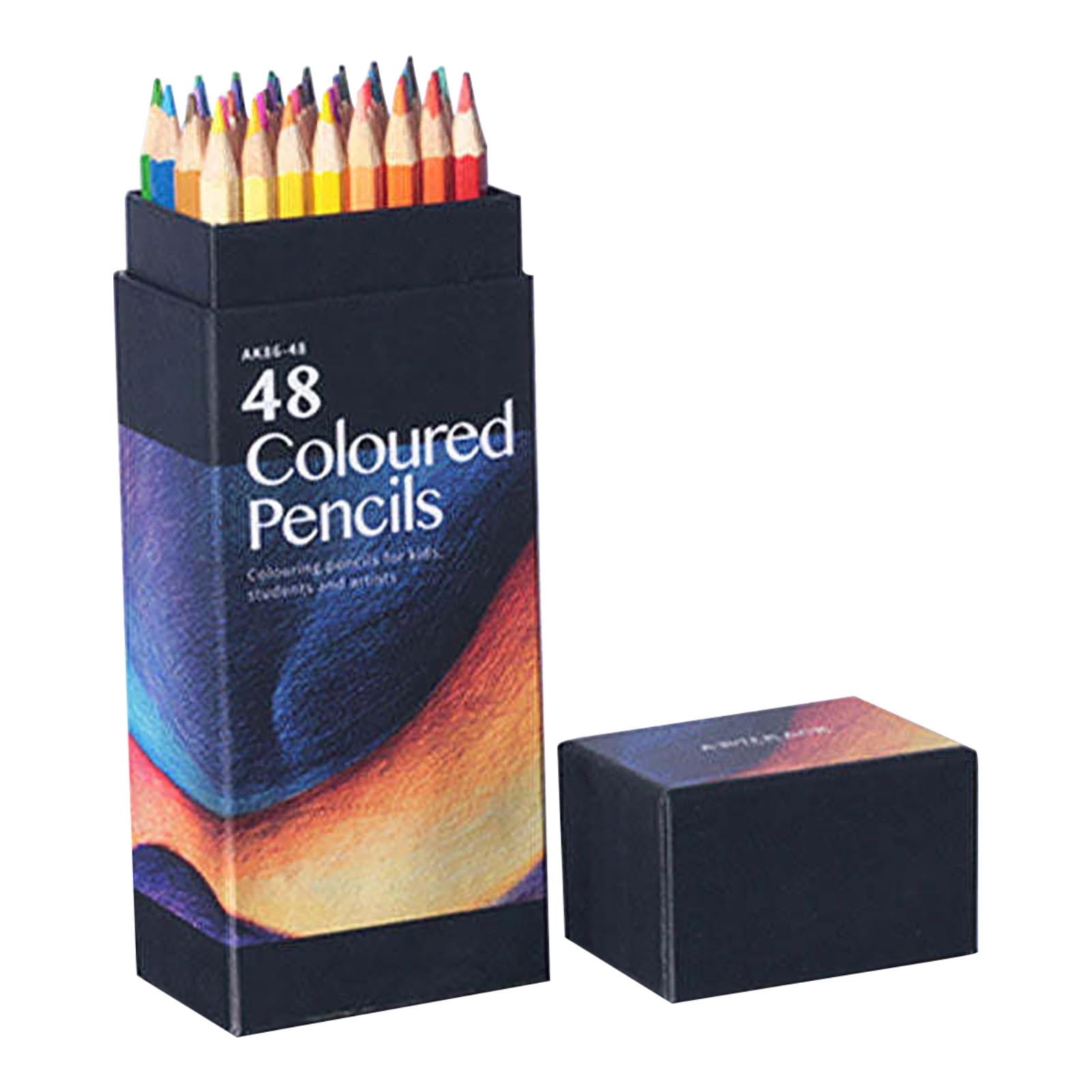 Hxlazmoo 48 Colors Artist-Grade Oily Colored Pencils Set - Eco-Friendly ...