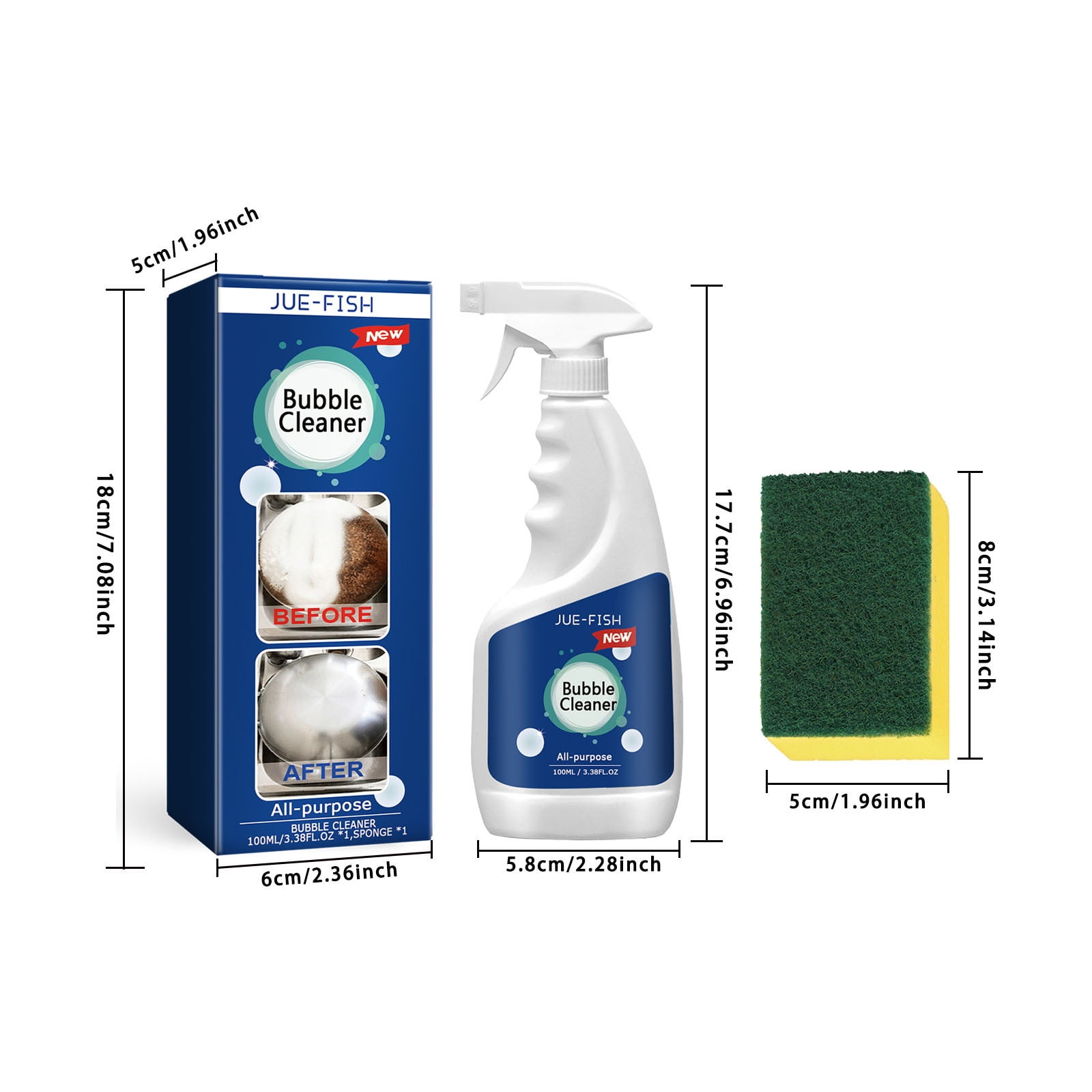 Hxlazmoo All-Purpose Kitchen Foam Cleaner 100ml | Fast-Acting Grease ...