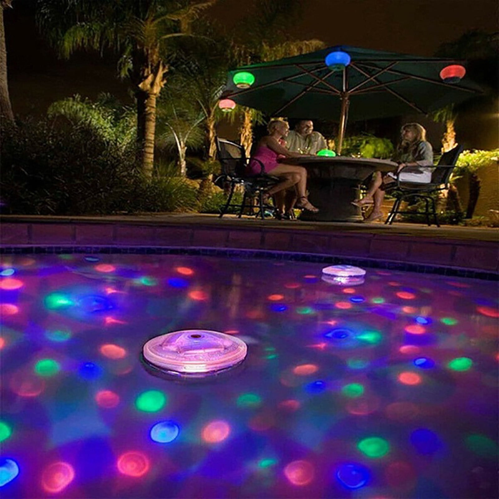 Hxlazmoo Floating Underwater RGB LED Light for Swimming Pool, Hot Tub ...