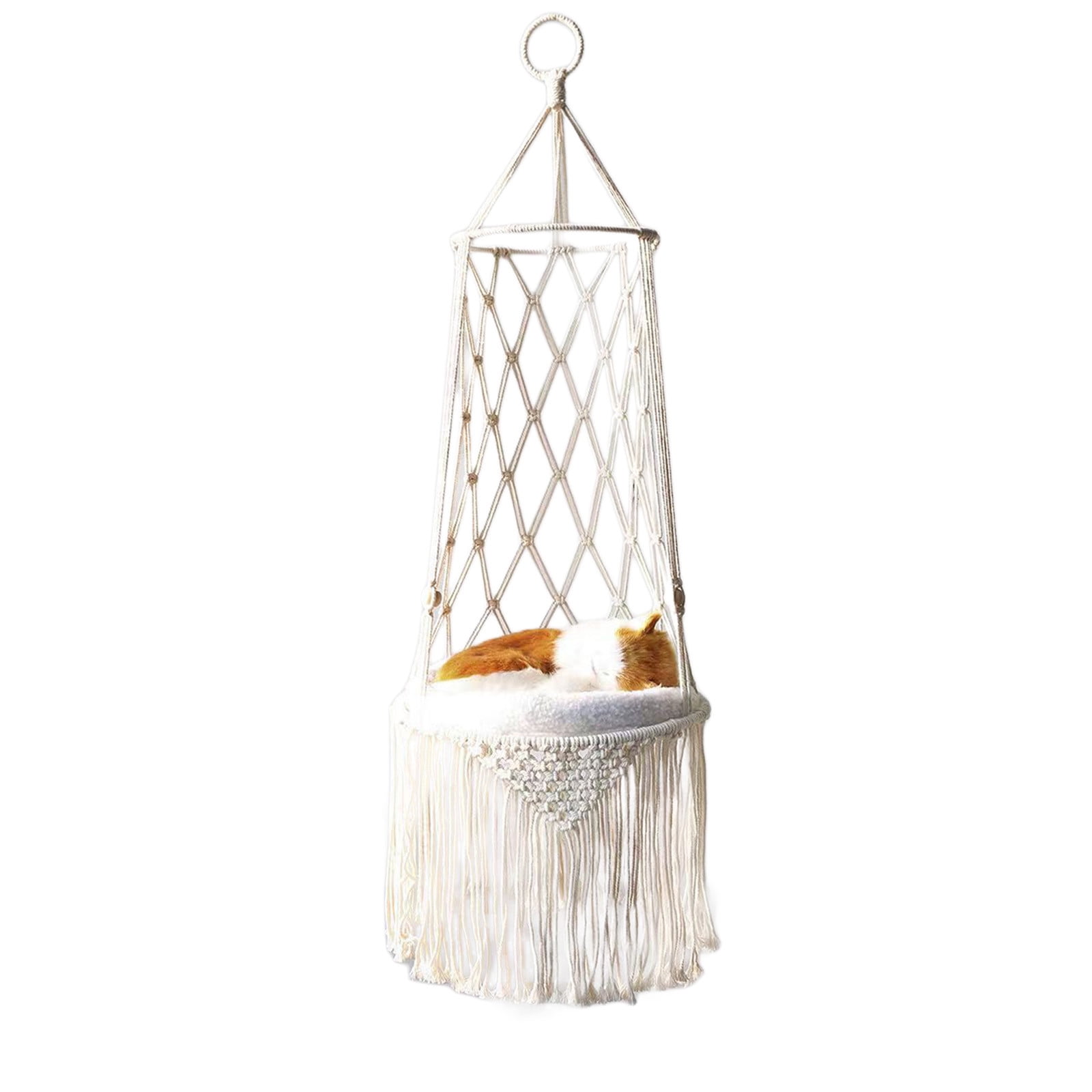 Hxlazmoo Sturdy Cotton Rope Cat Hammocks for Large Cats - Portable ...
