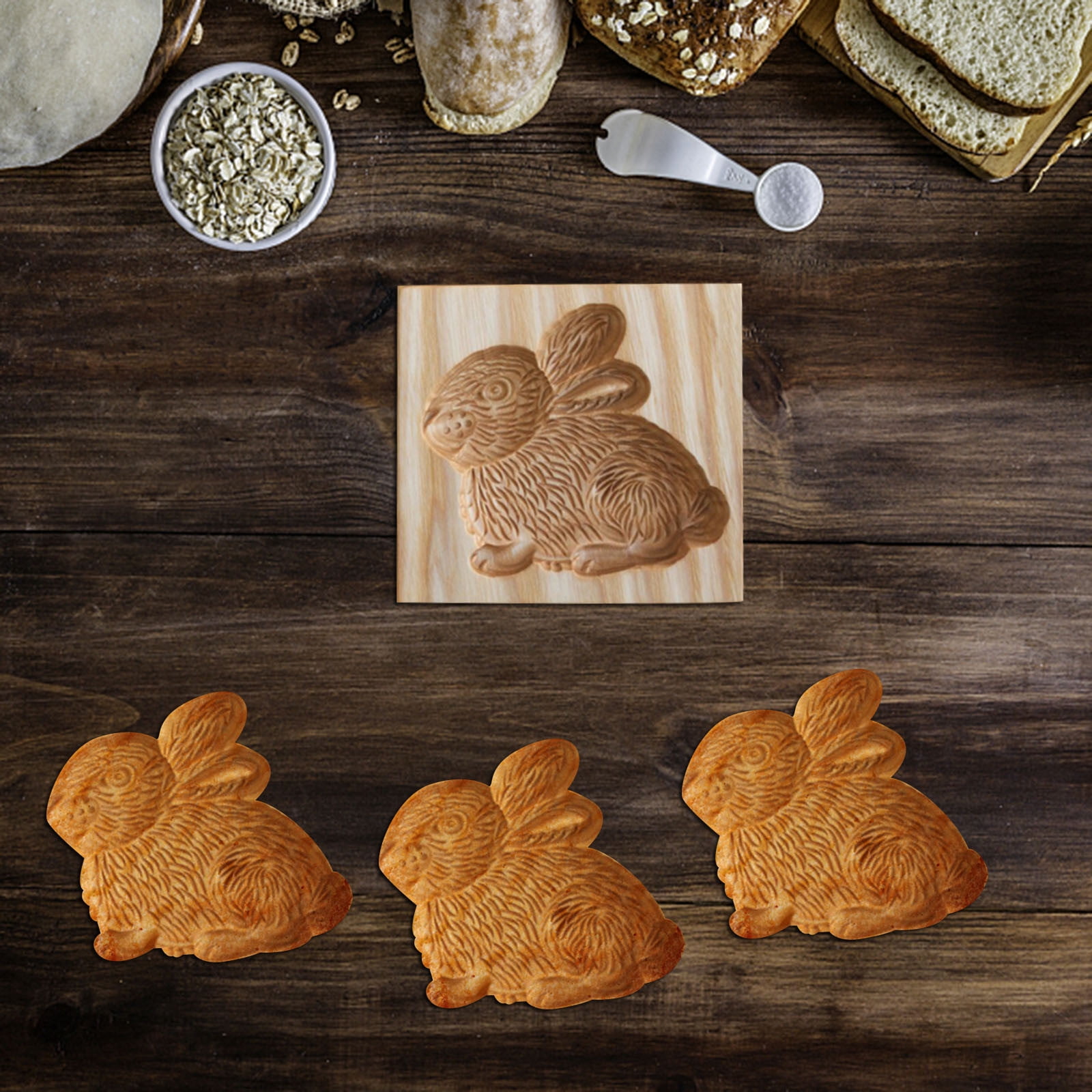 Hxoliqit Cookie Molds Provences Rose Cookie Stamp Embossing Molds Craft ...