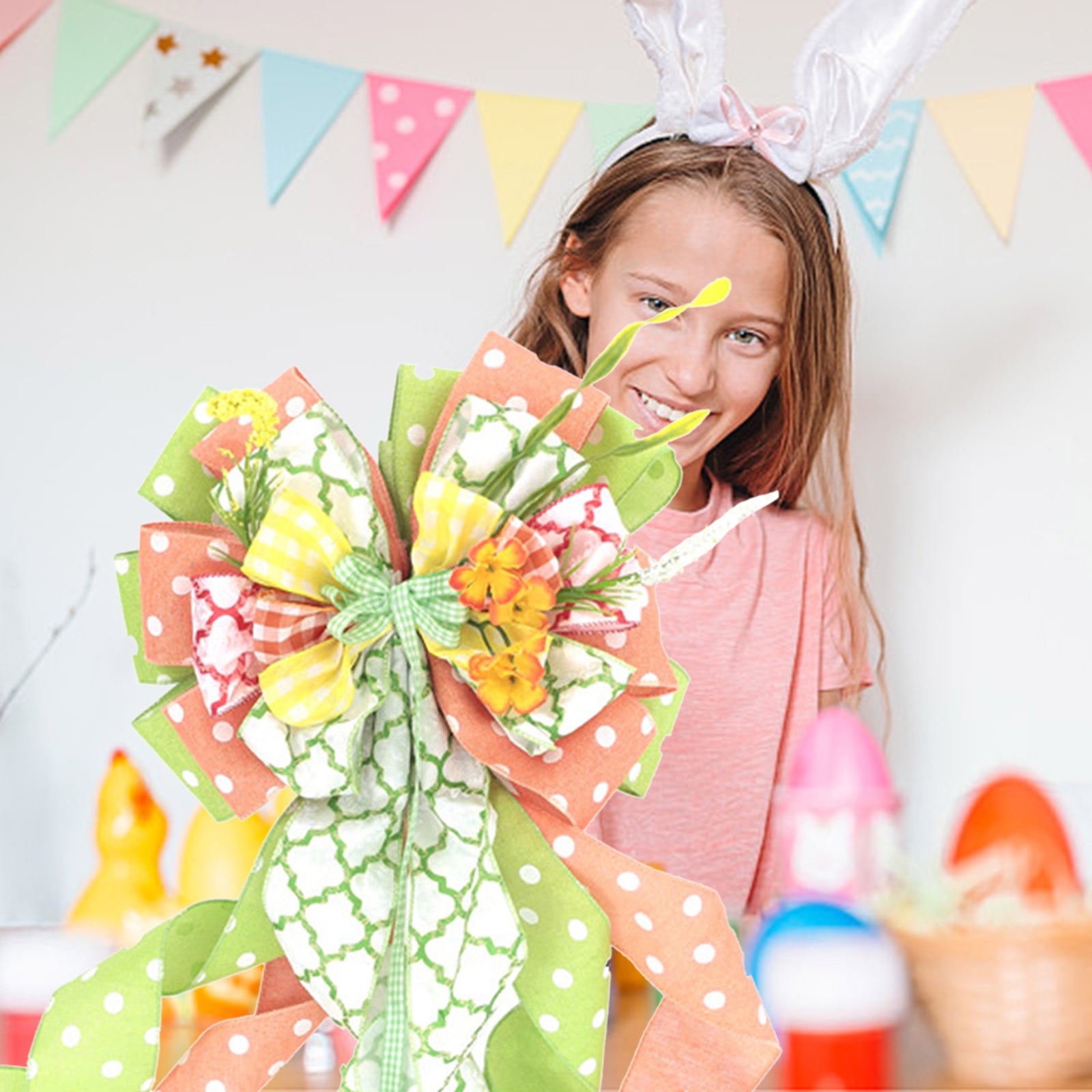 Hxoliqit Easter Bows Create Ambiance Handmade DIY Spring Ribbon Bows ...