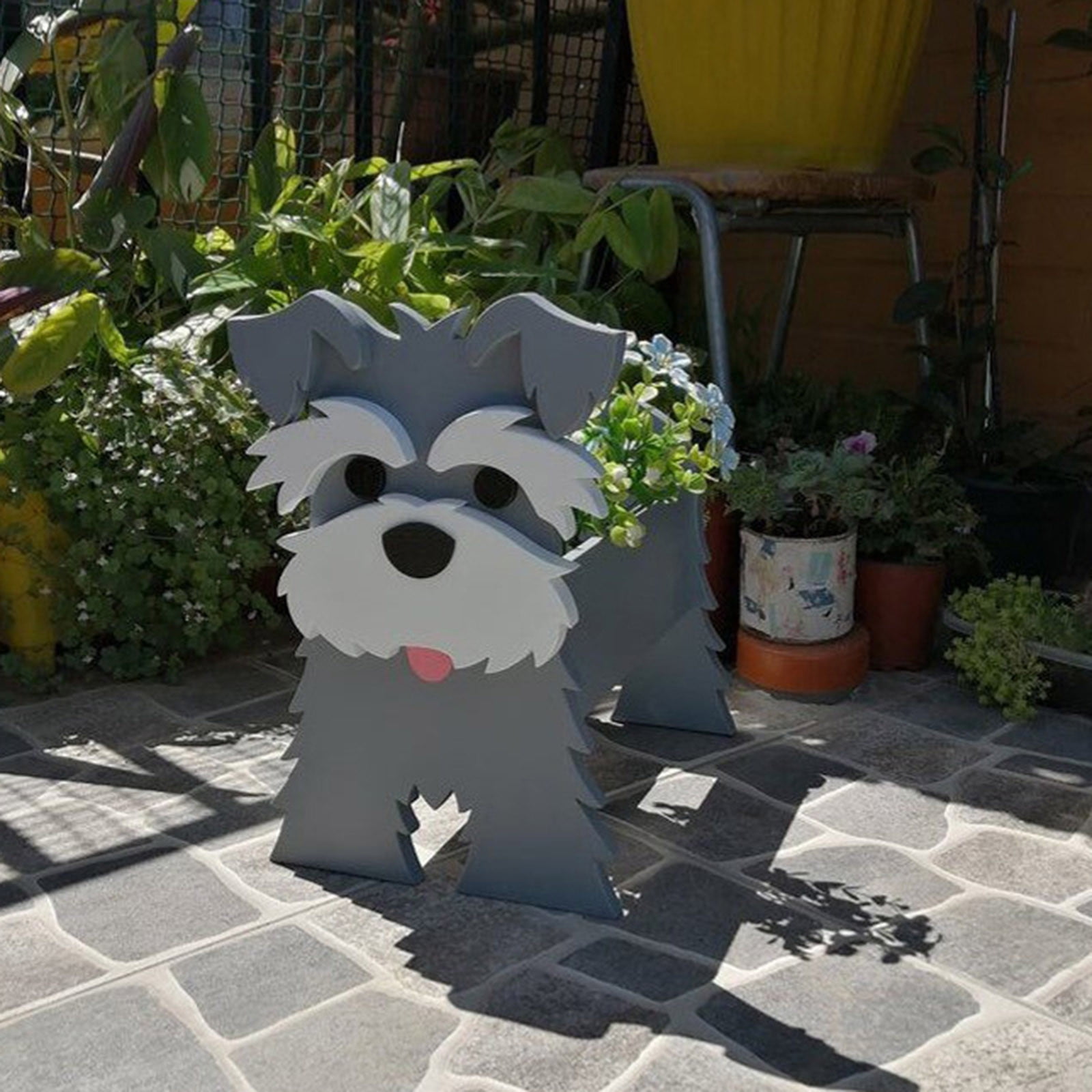 Hxoliqit Garden Flower Pot Dog Poodle Chihuahua Cute Animal Planters ...