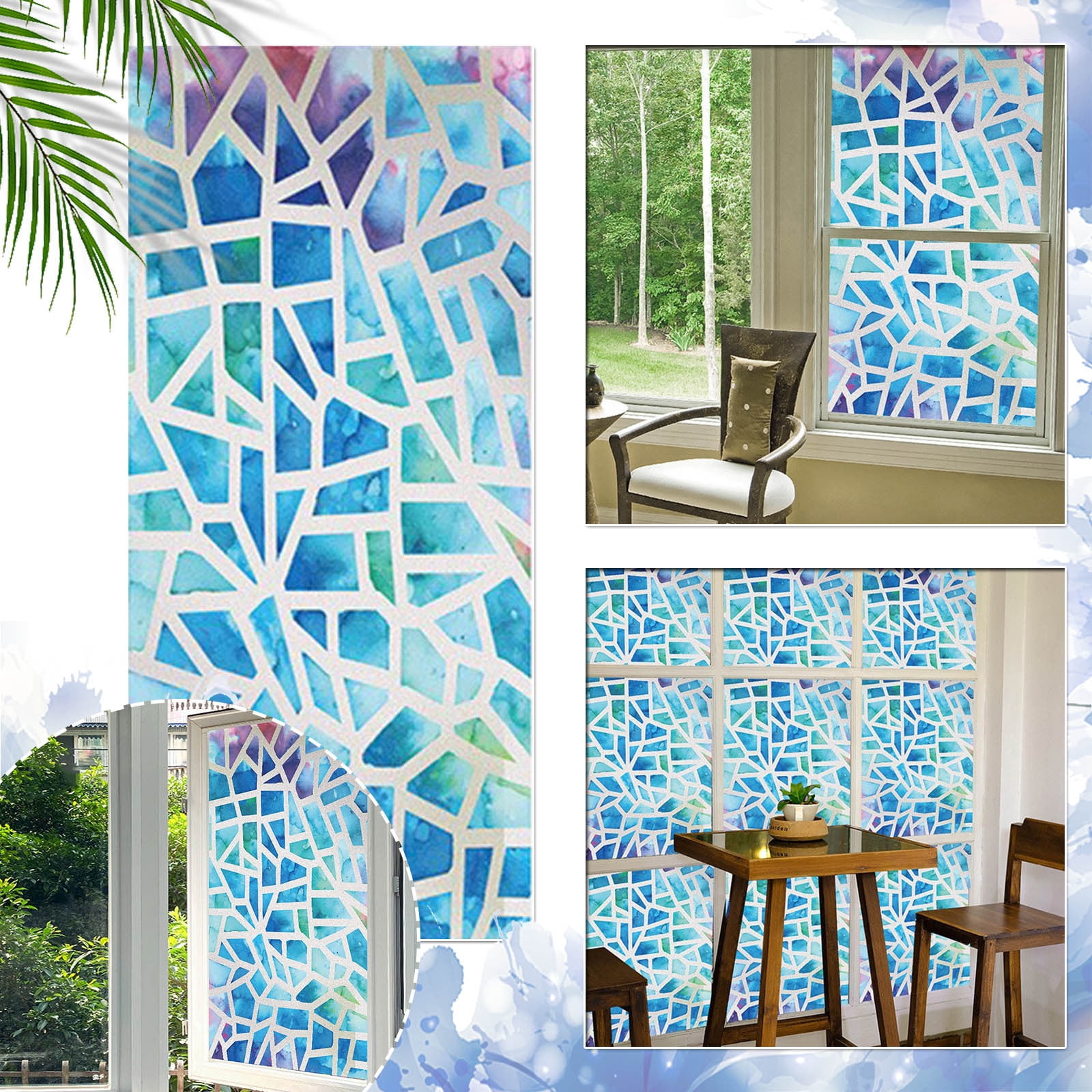 Hxoliqit PVC Electrostatic Glass Paste Stickers Glue Window Film ...