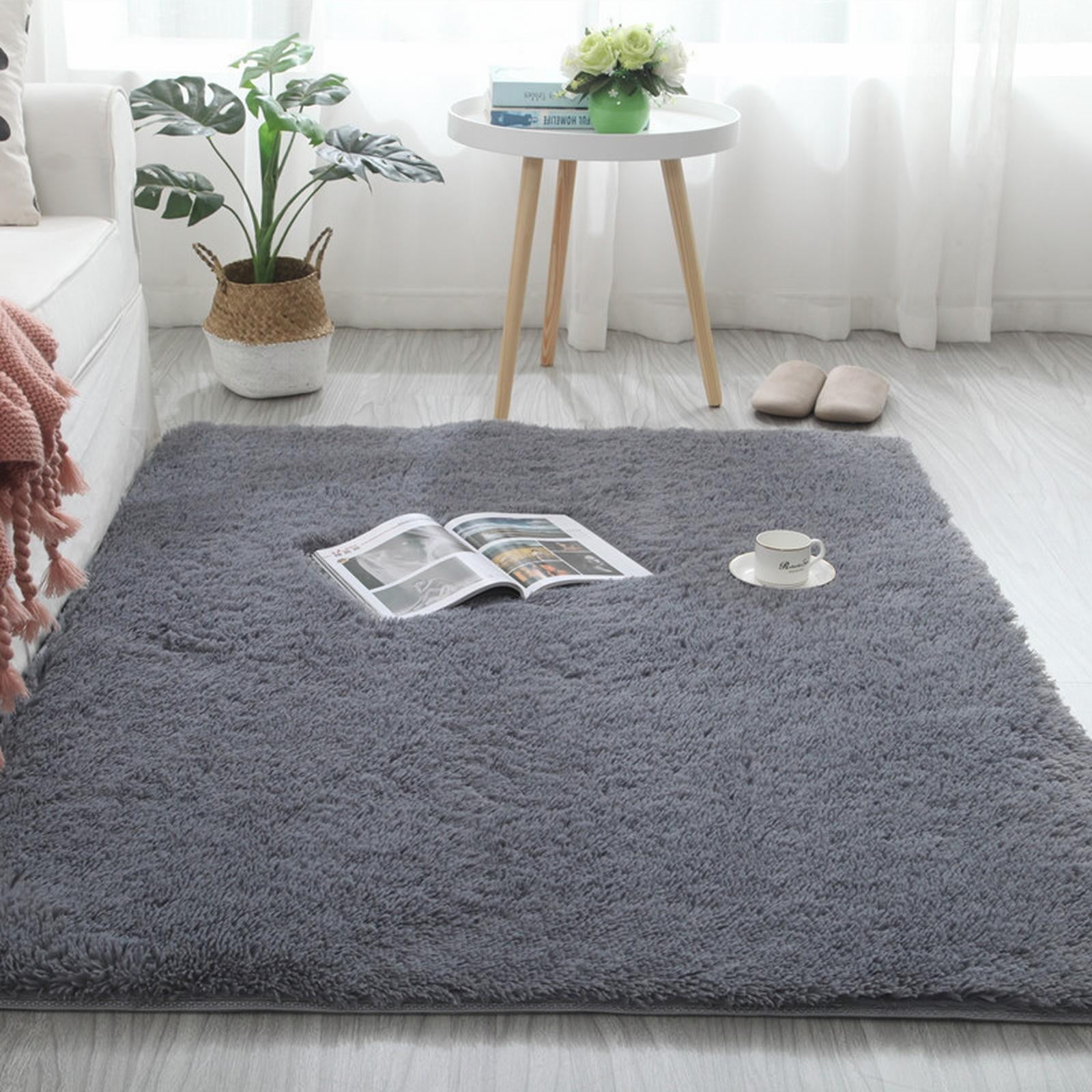 Hxoliqit Modern Soft Small Shaggy Rug For Bedroom Livingroom Dorm Kids ...