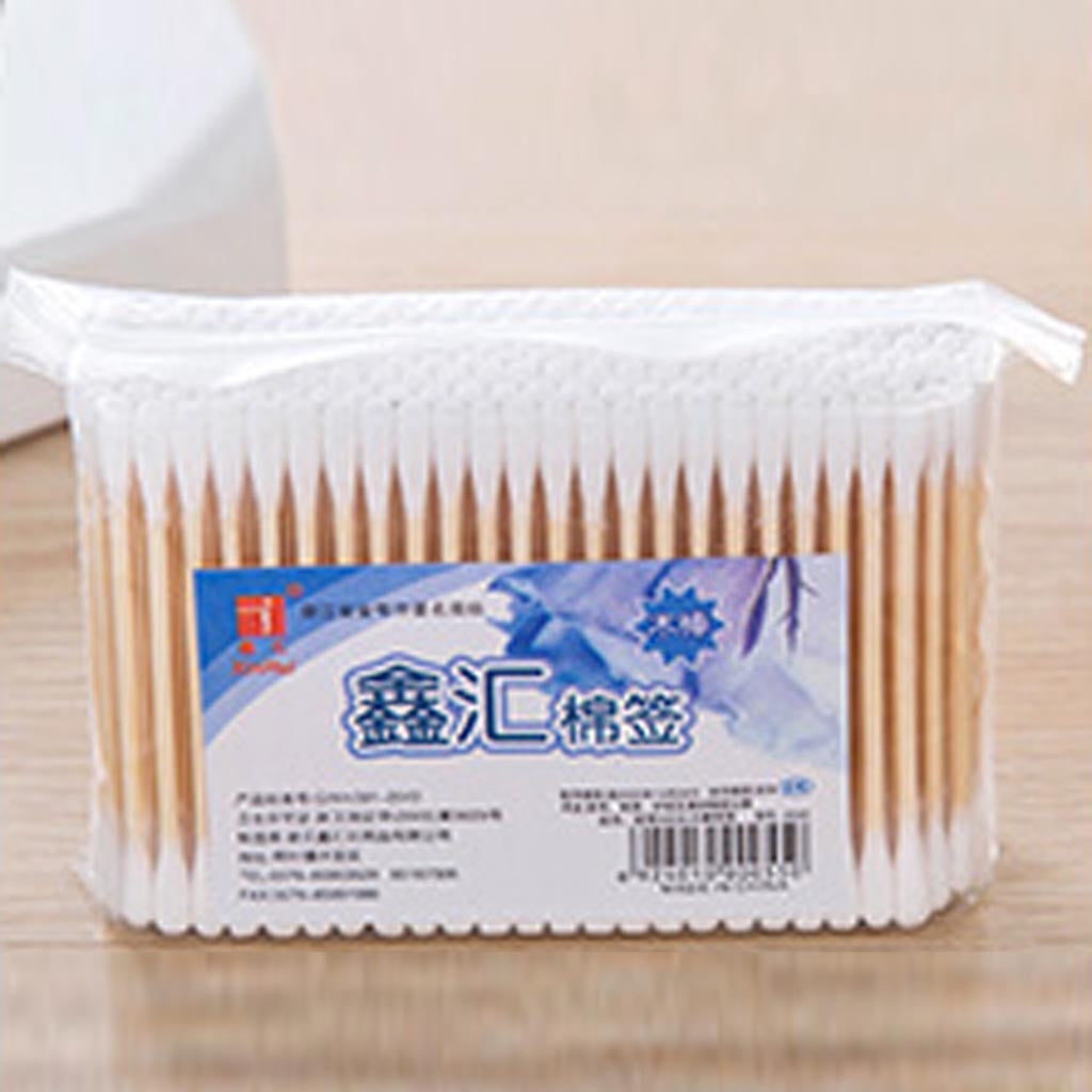Hxoliqit Multi-functional Double-headed Wooden Cleansing Cotton Swab ...