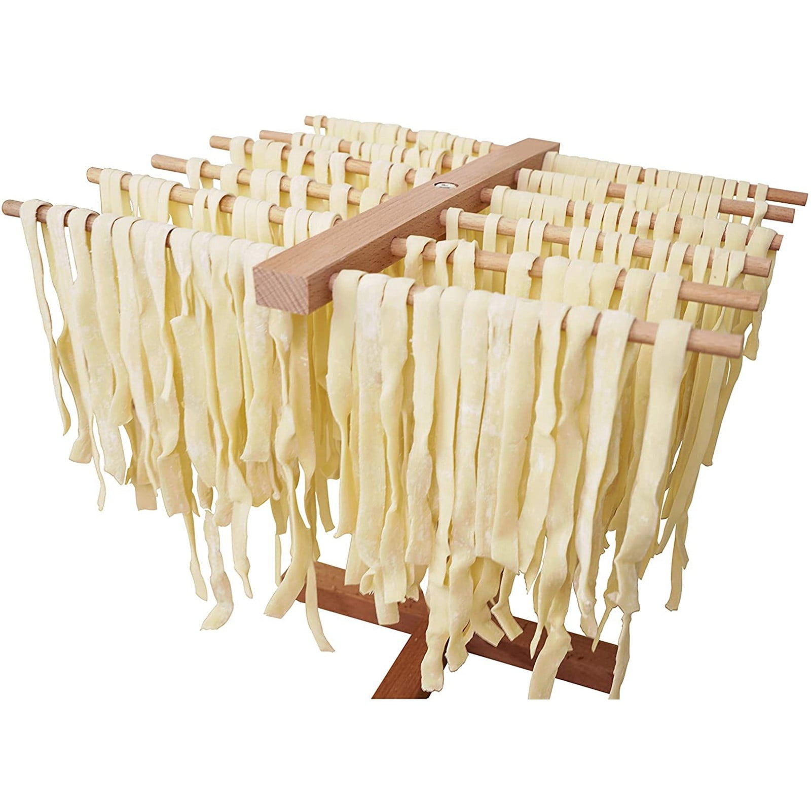 Hxoliqit Natural Wood Pasta Drying Rack Stand Kitchen Noodle Dryer Rack ...