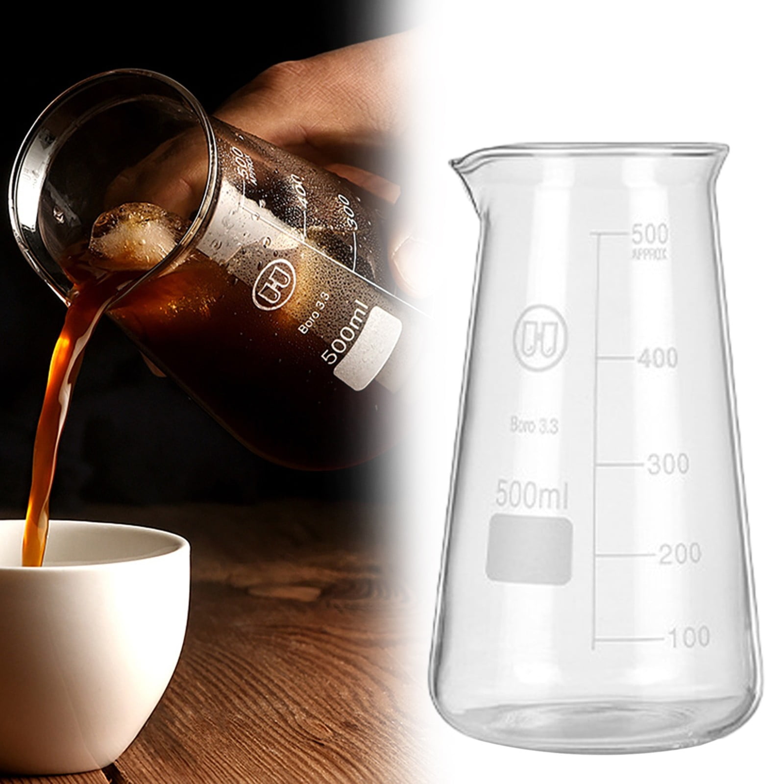 Hxoliqit,Tea Pitcher,Glass Flask Glass Coffee Pot Ice Equipment Brewing ...