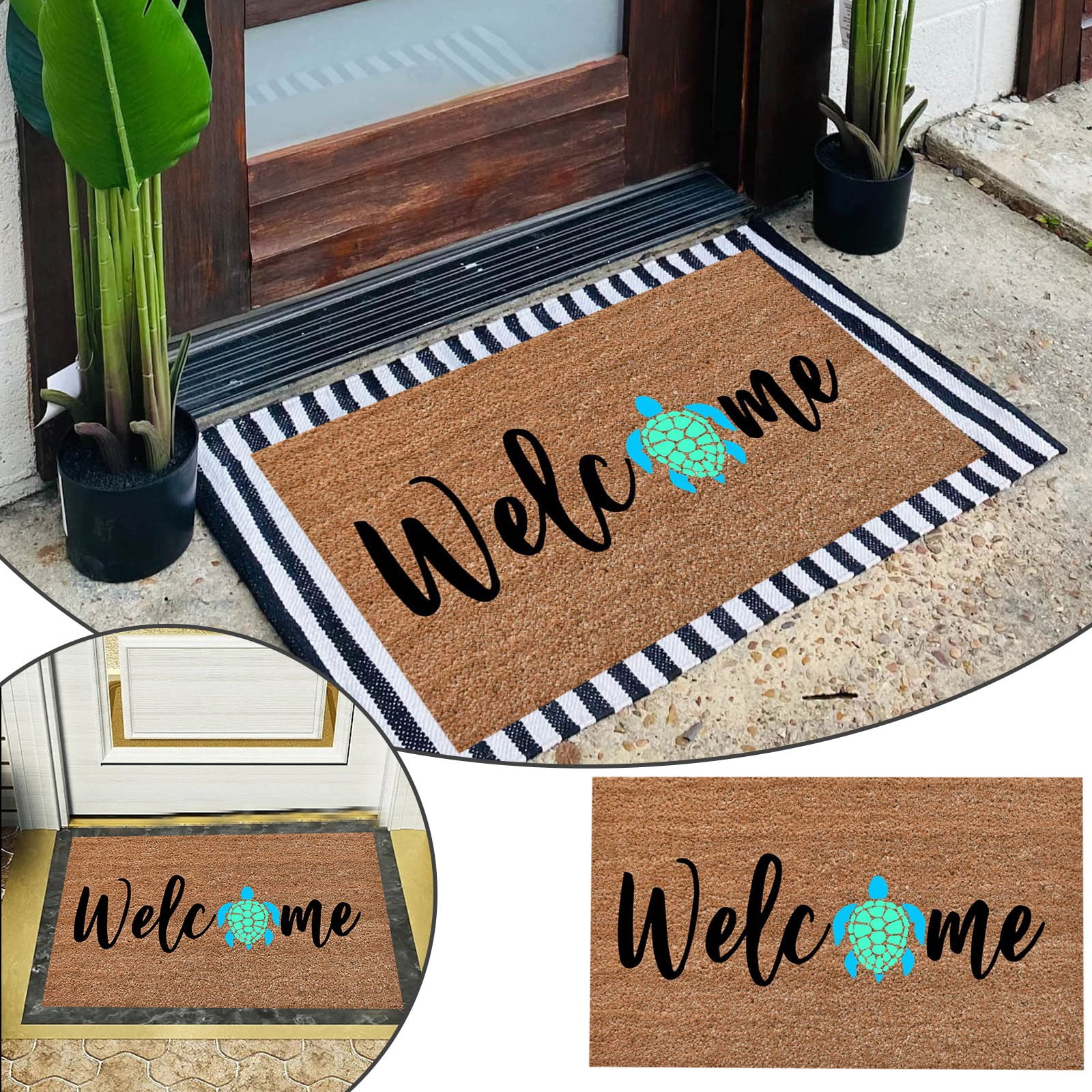 Hxoliqit Welcome Sign Funny Cute Doormat Door Mat Welcome Friends ...