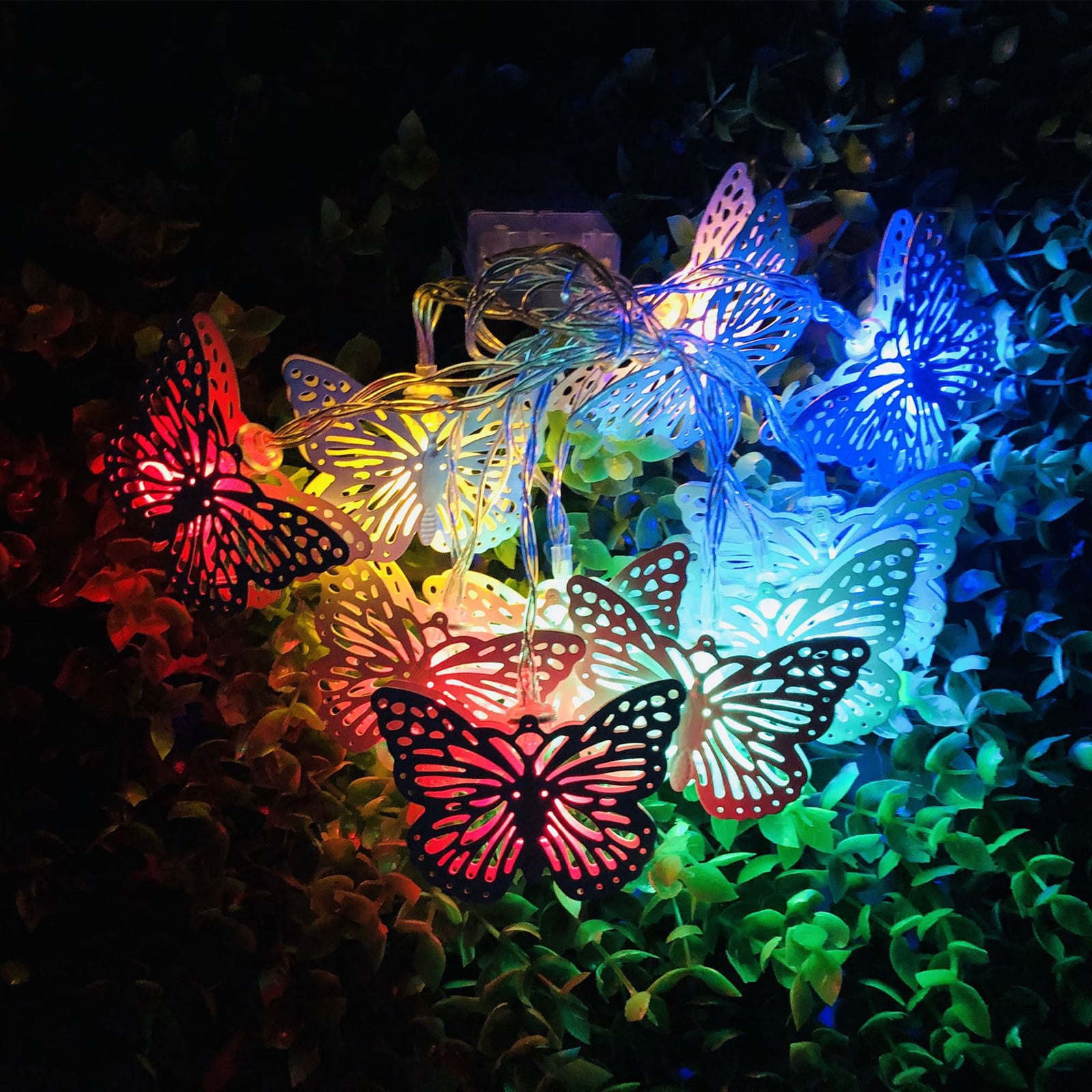 Hxoliqit White Butterfly String Lights Party Holiday Window Decoration Lantern Pendant Led ...