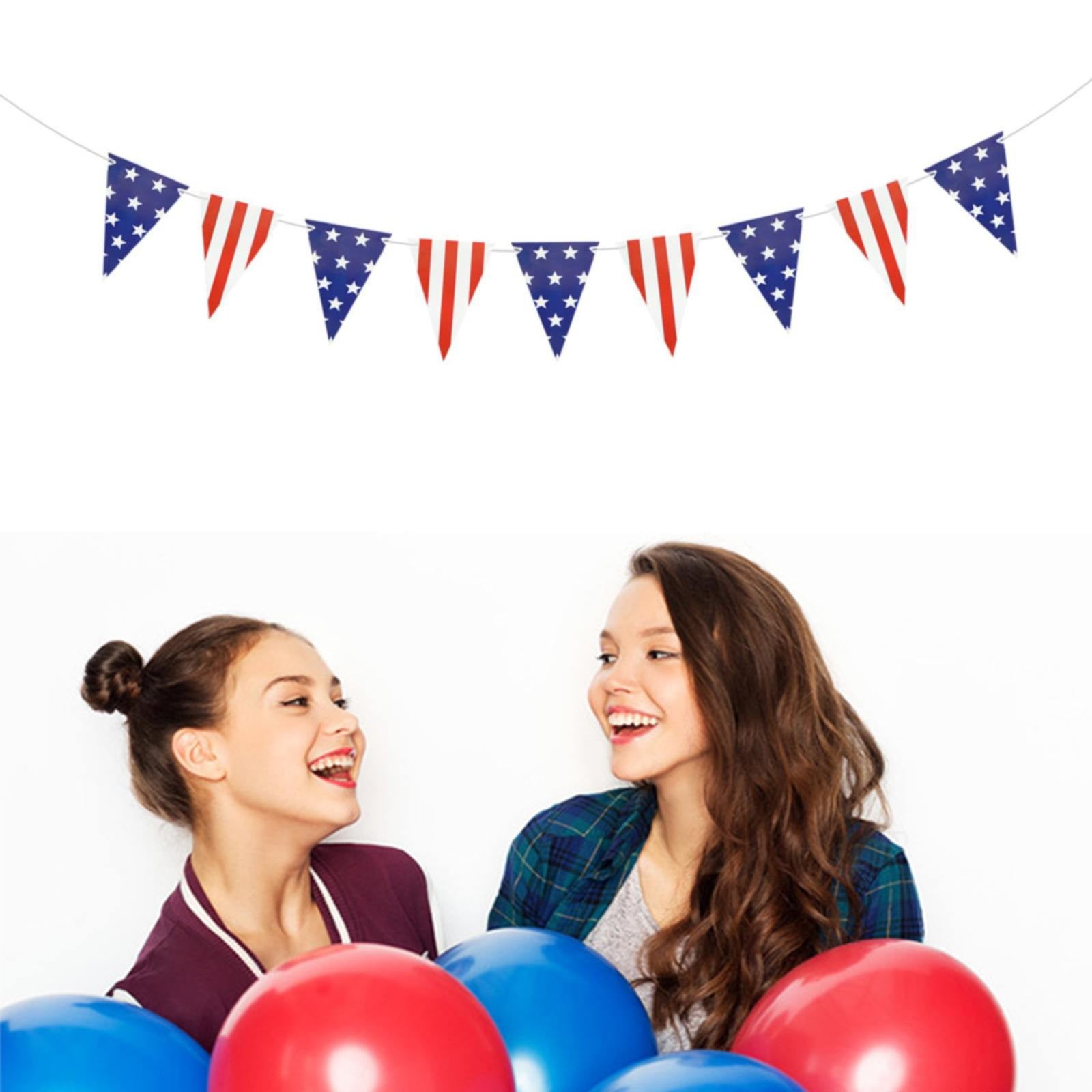 Hxroolrp Party Flag Balloon Set Independence Day Party Decoration Flag