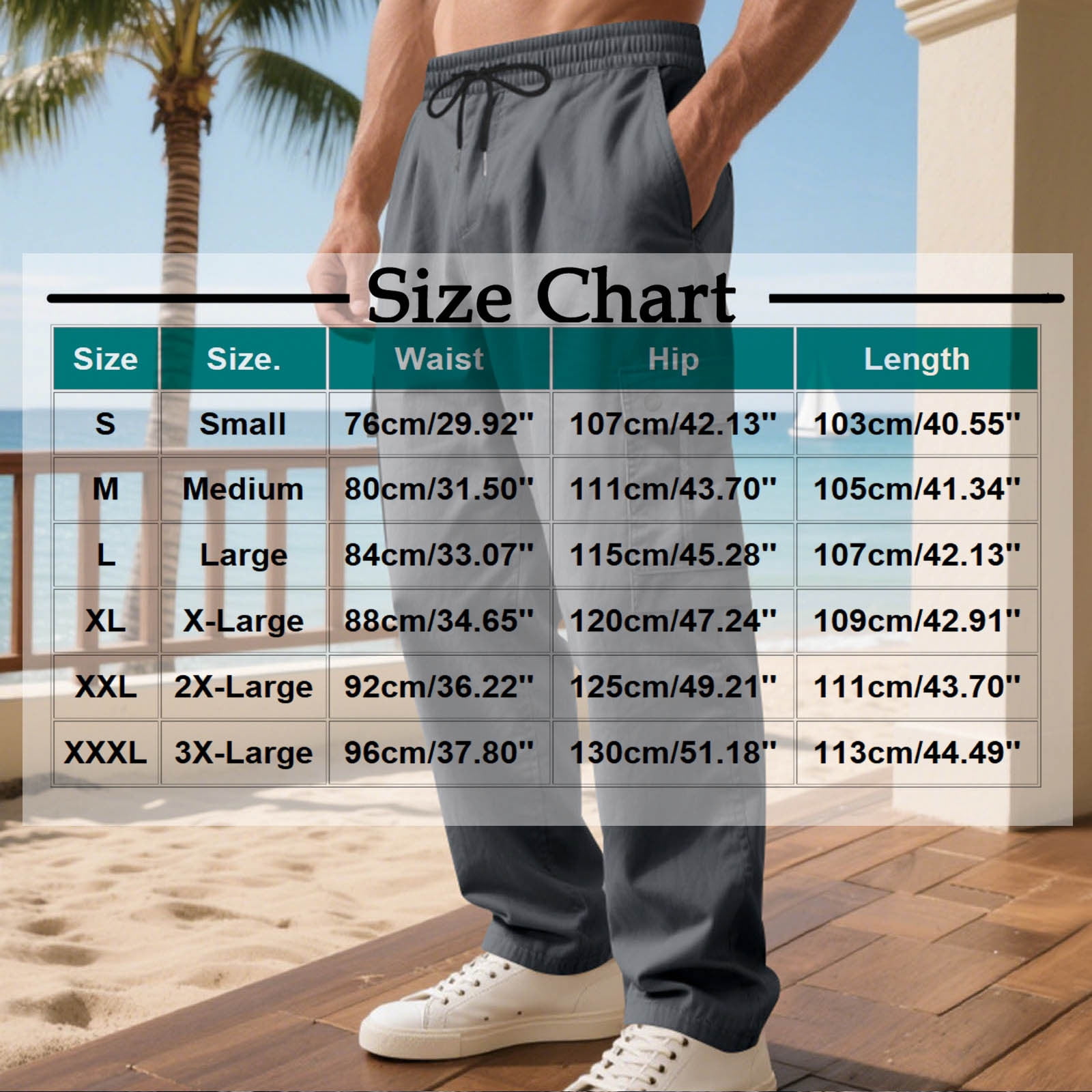 Hxshgdsn Men's Pants Men Solid Color Solid Casual Pocket Workwear Pants ...