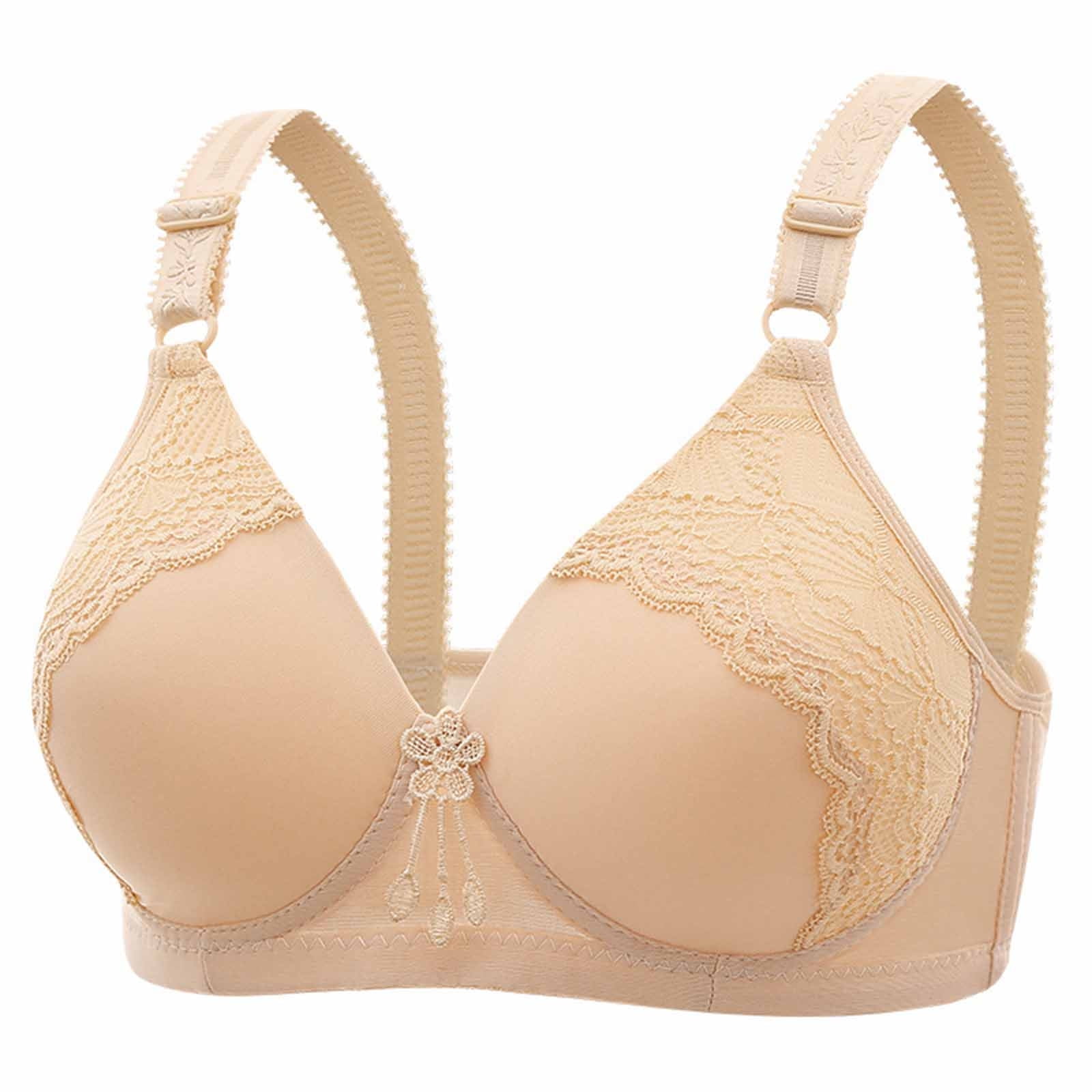 Clearance Hxshgdsn No Underwire Lace Bras for Womens Sponge Cup Front ...