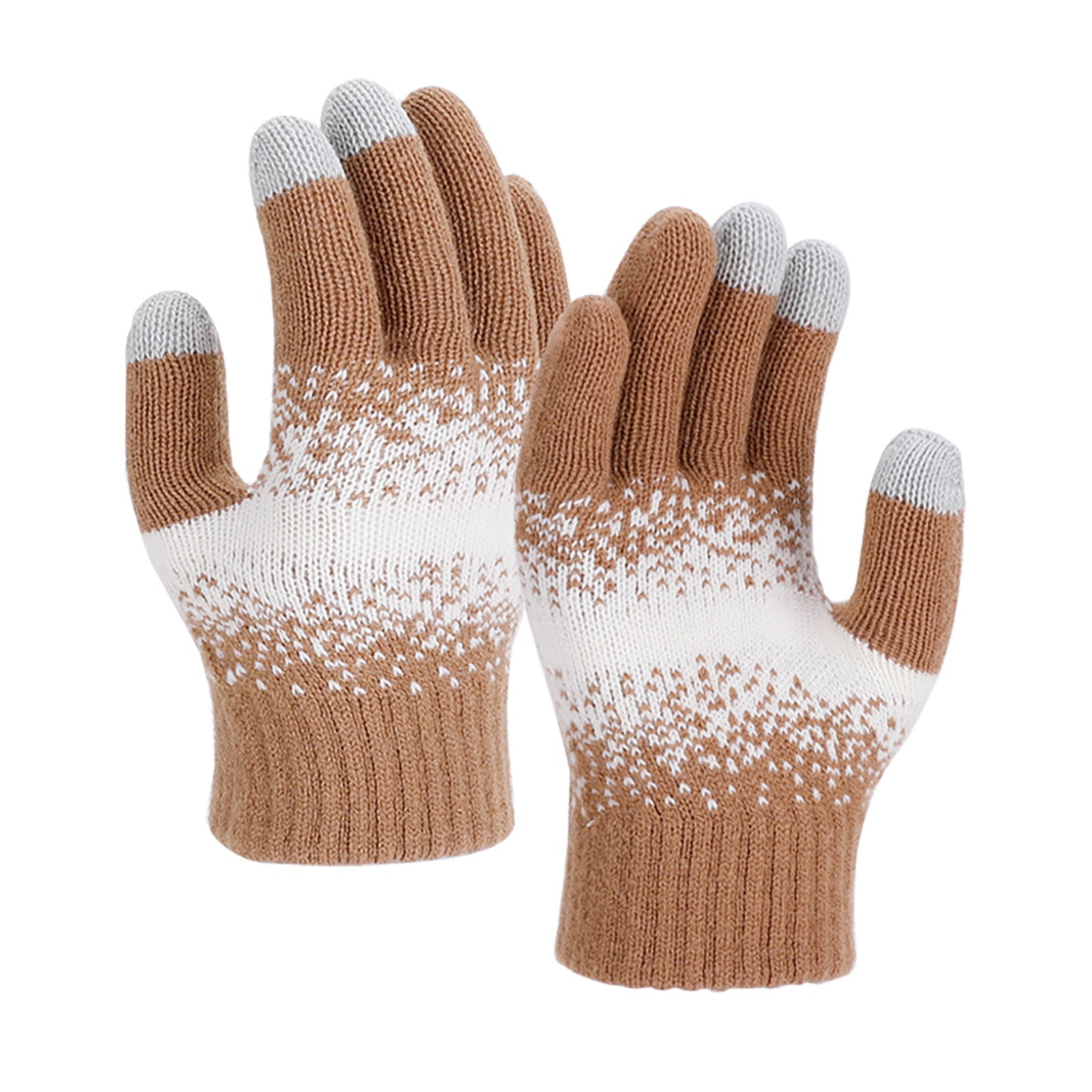 Hxshgdsn Warm Winter Gloves For Women Thick Fleece Touch Screen Color ...
