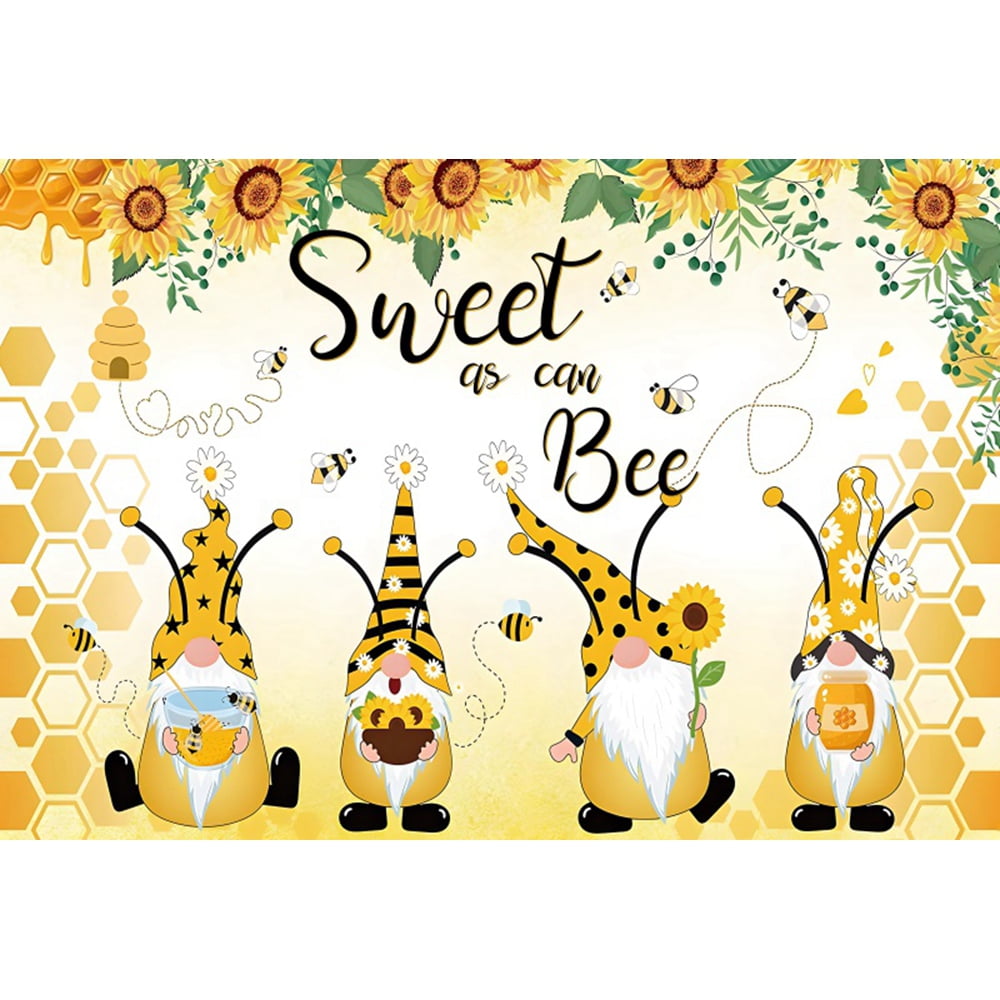 Hy Bee Baby Shower Backdrop for Photography Yellow Sunflowers Sweet ...