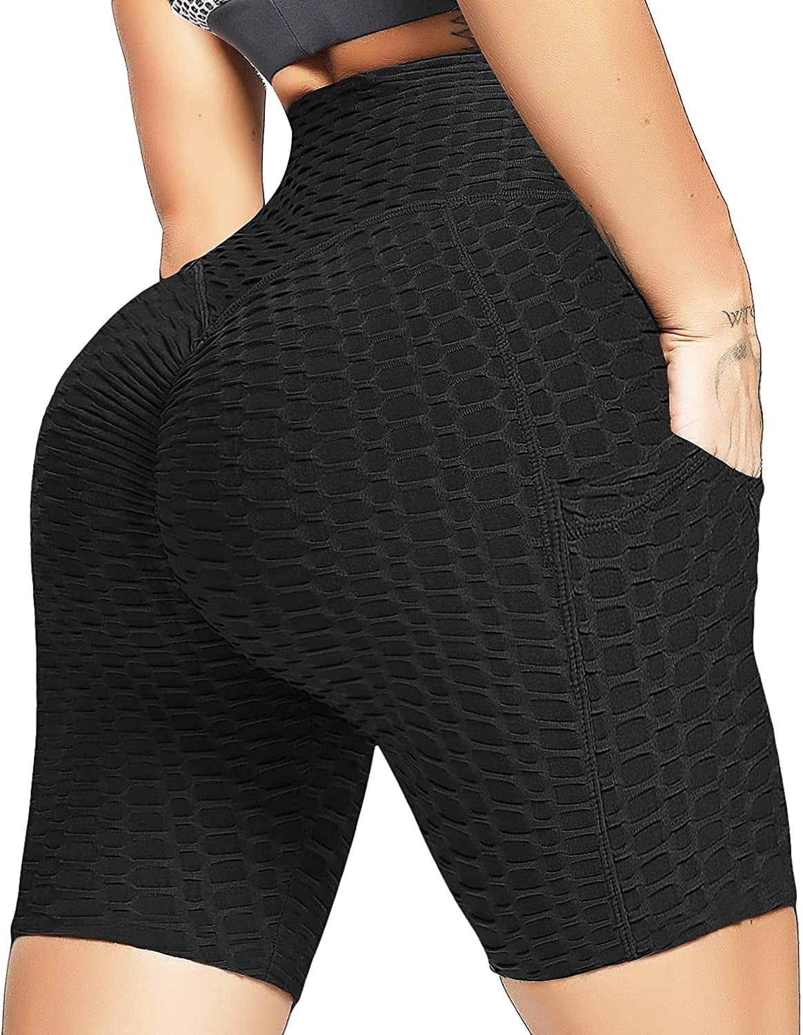 Hy-Impact Peach Fit Yoga Workout Shorts -Womens Size XL - Black ...