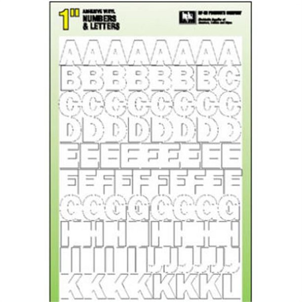 Hy-Ko 1 In. Vinyl Numbers, Letters & Symbols 30013 - Walmart Business ...