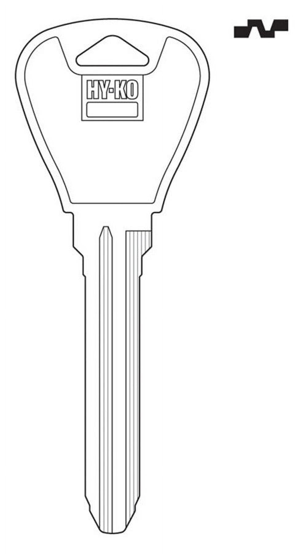 Hy-Ko 11010H70 Key Blank, Brass, Nickel Plated - Walmart.com