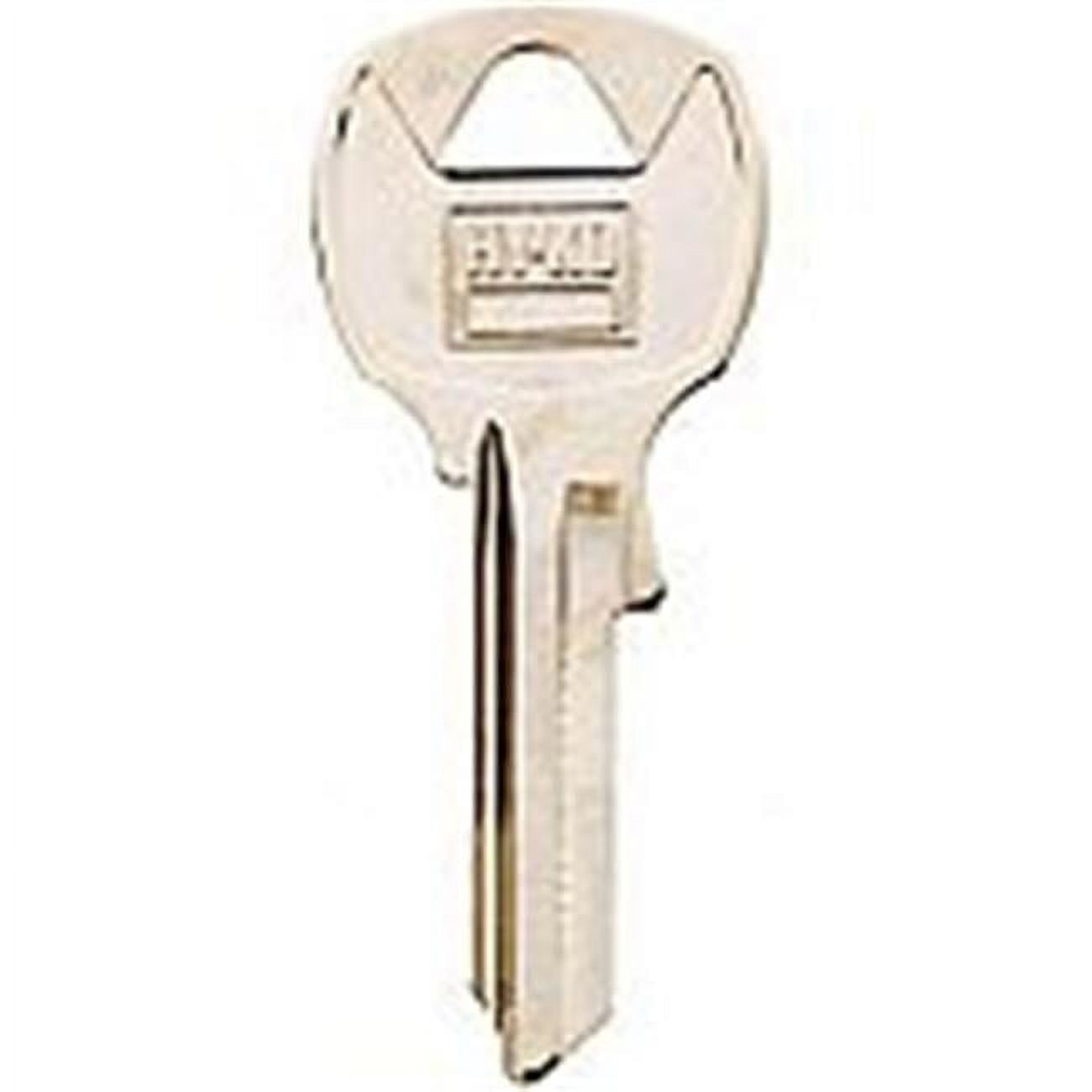 Hy-Ko 11010NA43 Key Blank, 2 in L x 0.87 in W, Brass, Nickel Plated ...