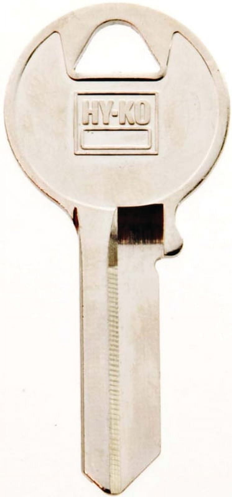 Hy-Ko 11010VR2 Key Blank, 2.2 in L x 1 in W, Brass, Nickel Plated ...