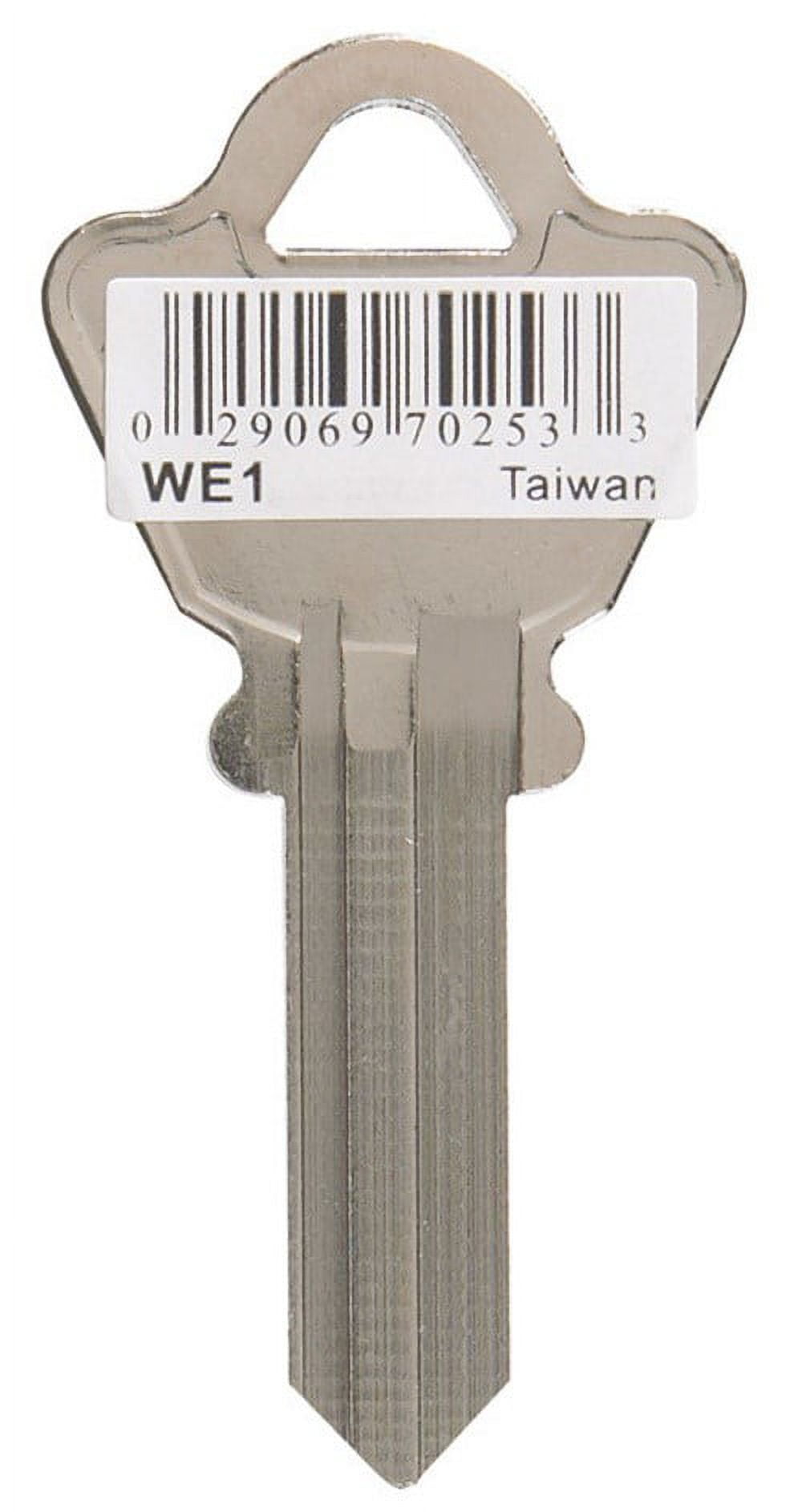 Hy-Ko 11010WE1 Key Blank, Brass, Nickel Plated - Walmart.com
