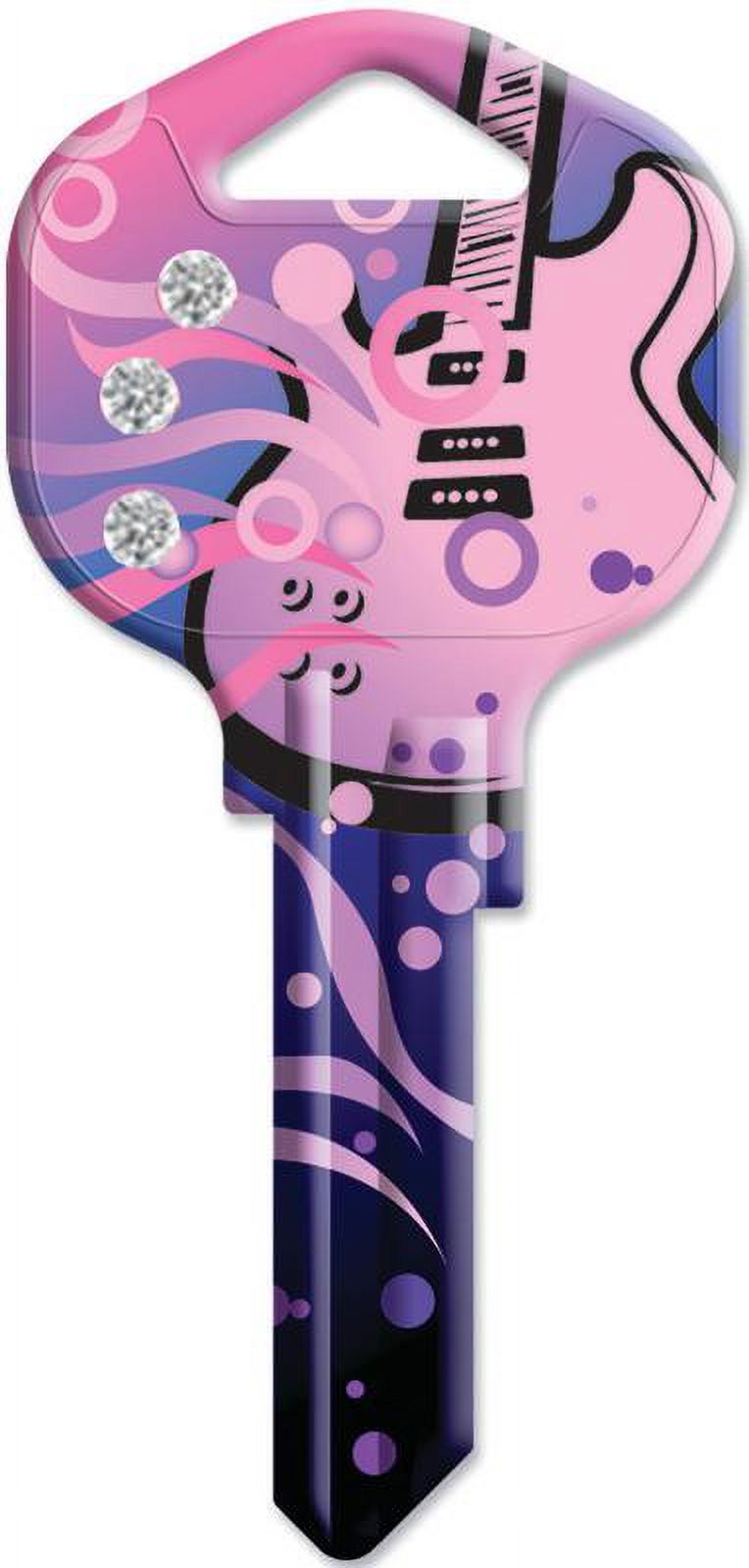 Hy-Ko 16005KW1-RKBL Key Blank, Solid Brass, Painted, For: Kwikset KW1 ...