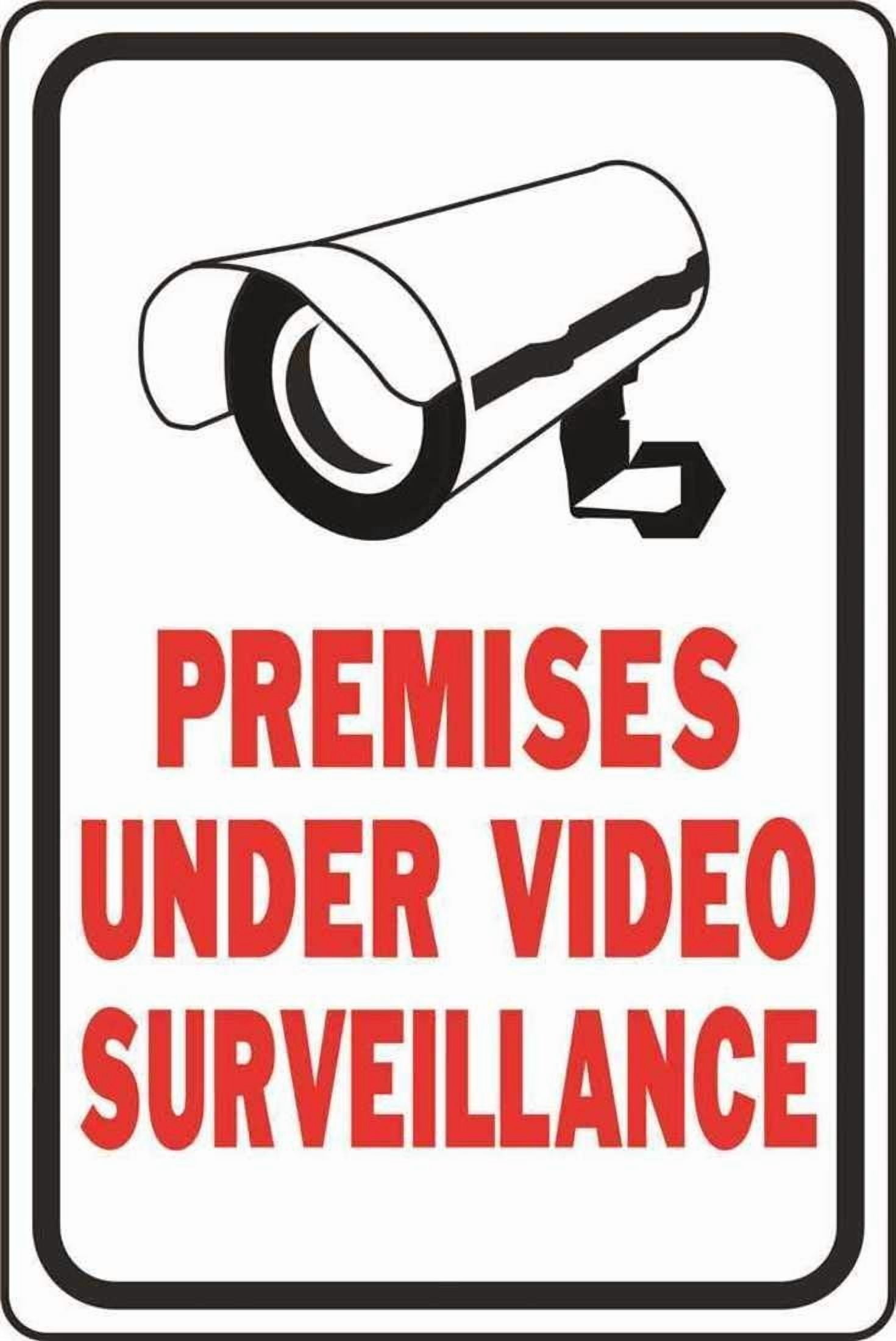 Hy-Ko 18 x 12 Heavy-Duty Aluminum Sign, Premises Under Video Surveillance HW-201 - Walmart.com