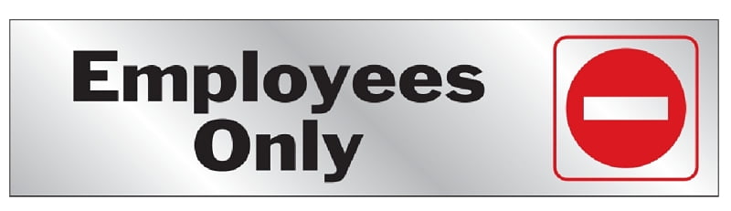 Hy-Ko 2x8 Employees Only Sign 476 - Walmart.com
